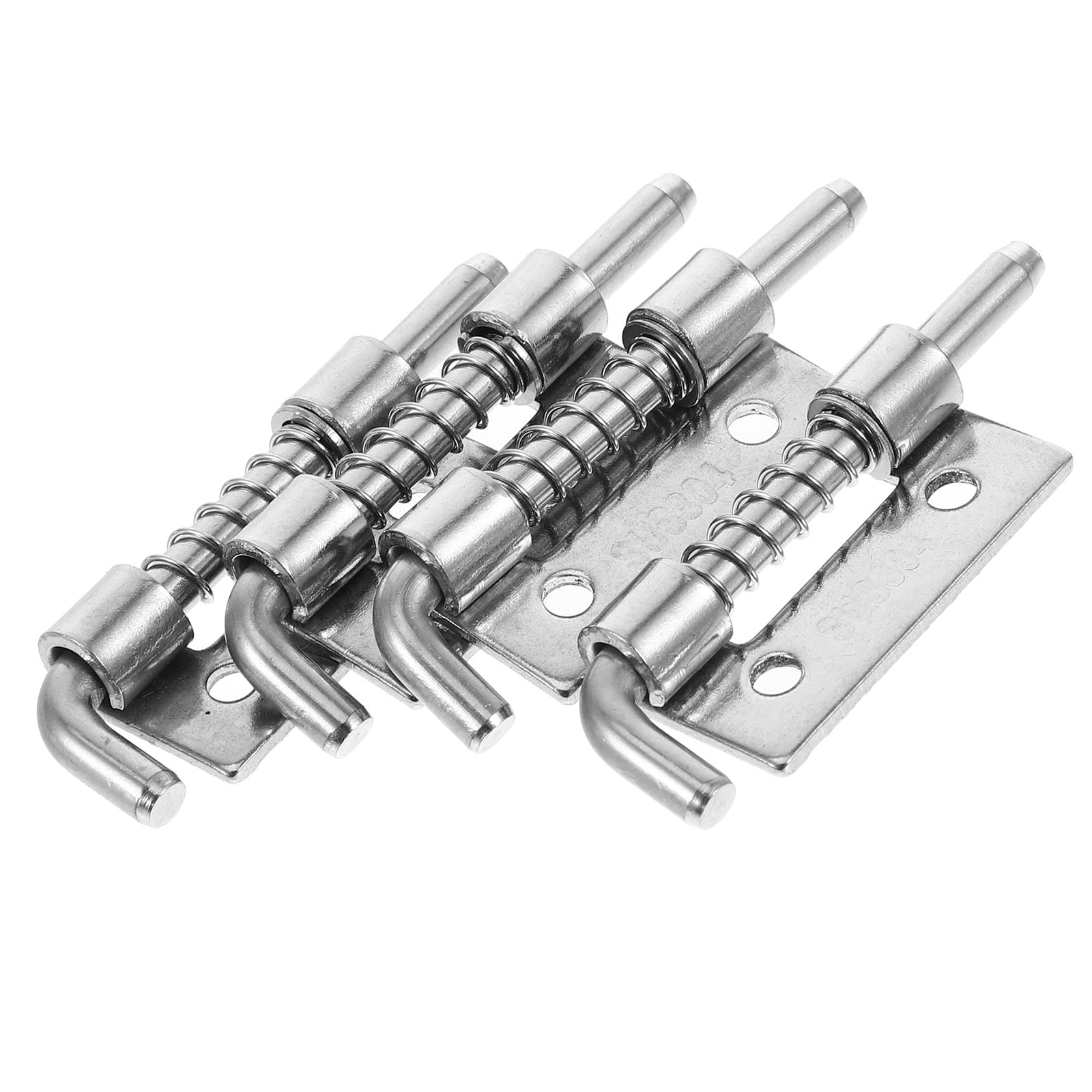 HEMOTON Raindrops 4pcs Stainless Steel Flat Pin Lock Spring Loaded Bolt ...