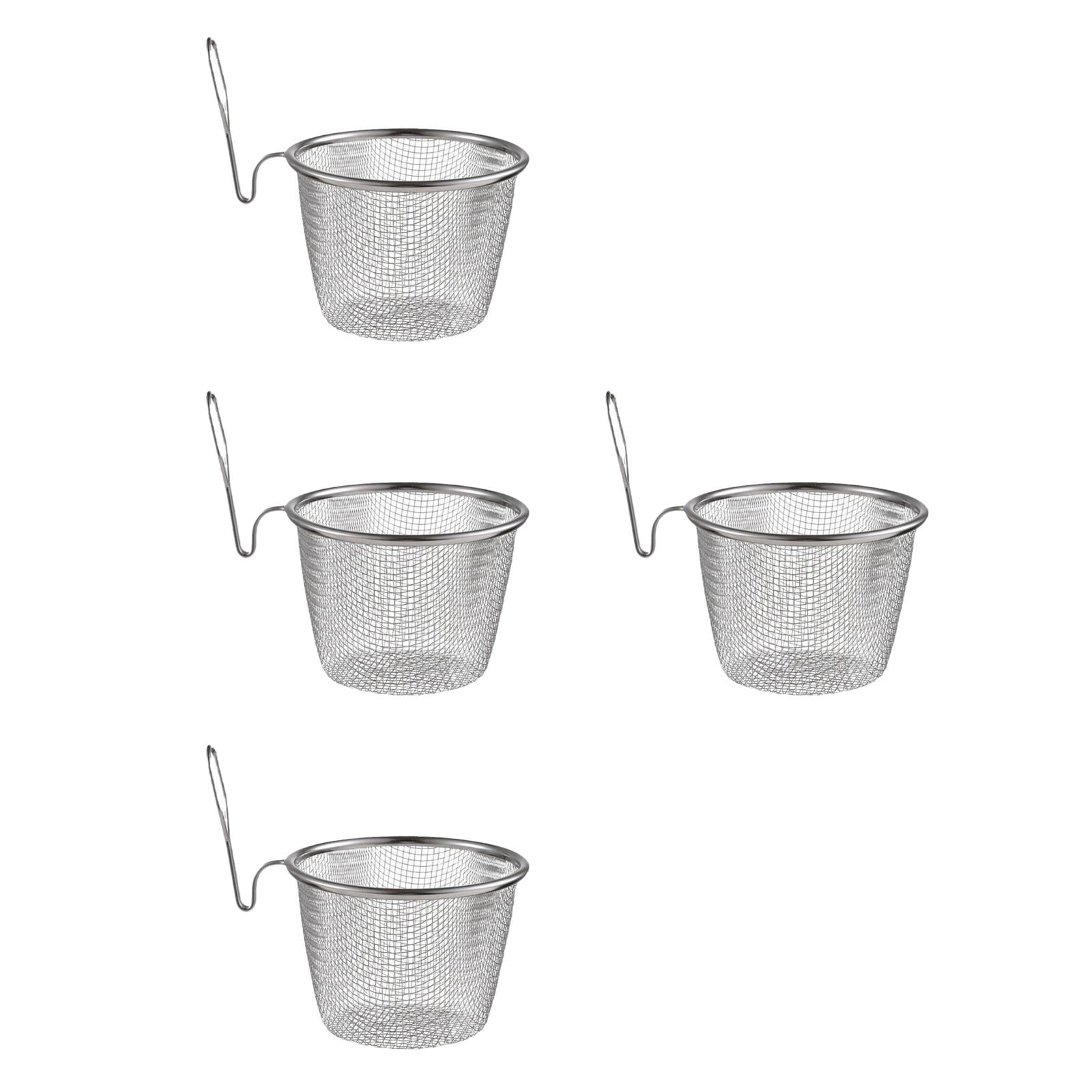 Hemoton 4pcs Stainless Steel Spaghetti Strainer Fine Mesh Spider ...