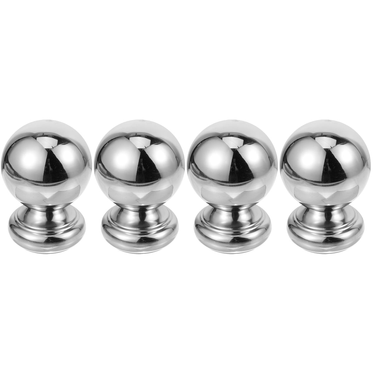Hemoton 4pcs Stair Railing Ball Spherical Stairway Finial Stainless Steel Handrail Finial Ball ...
