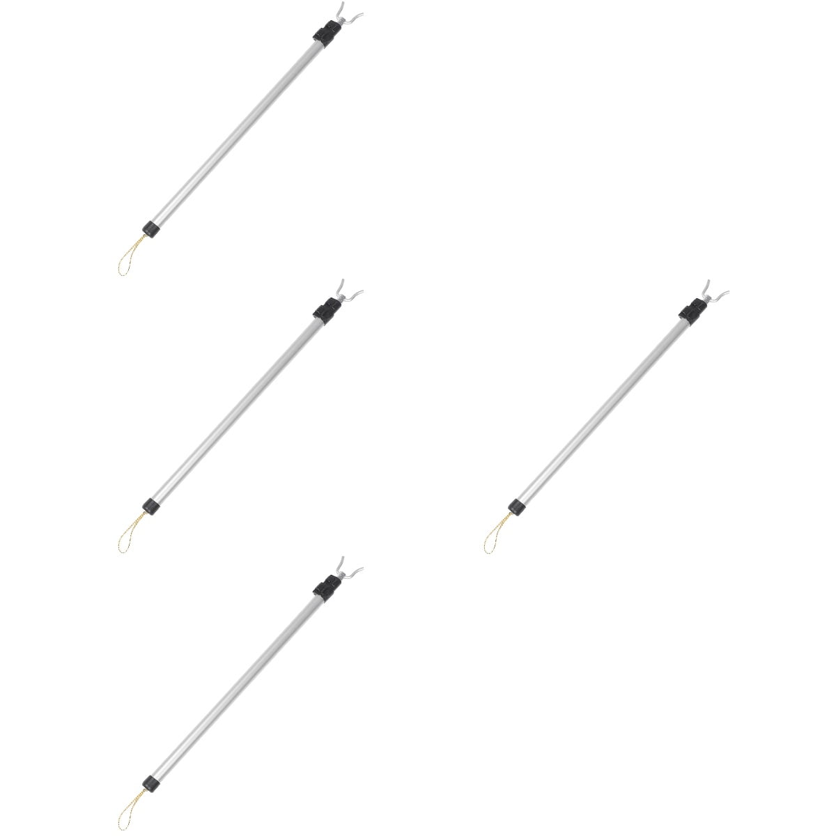Hemoton 4pcs Telescopic Clothes Reach Pole Clothesline Pole Retractable ...