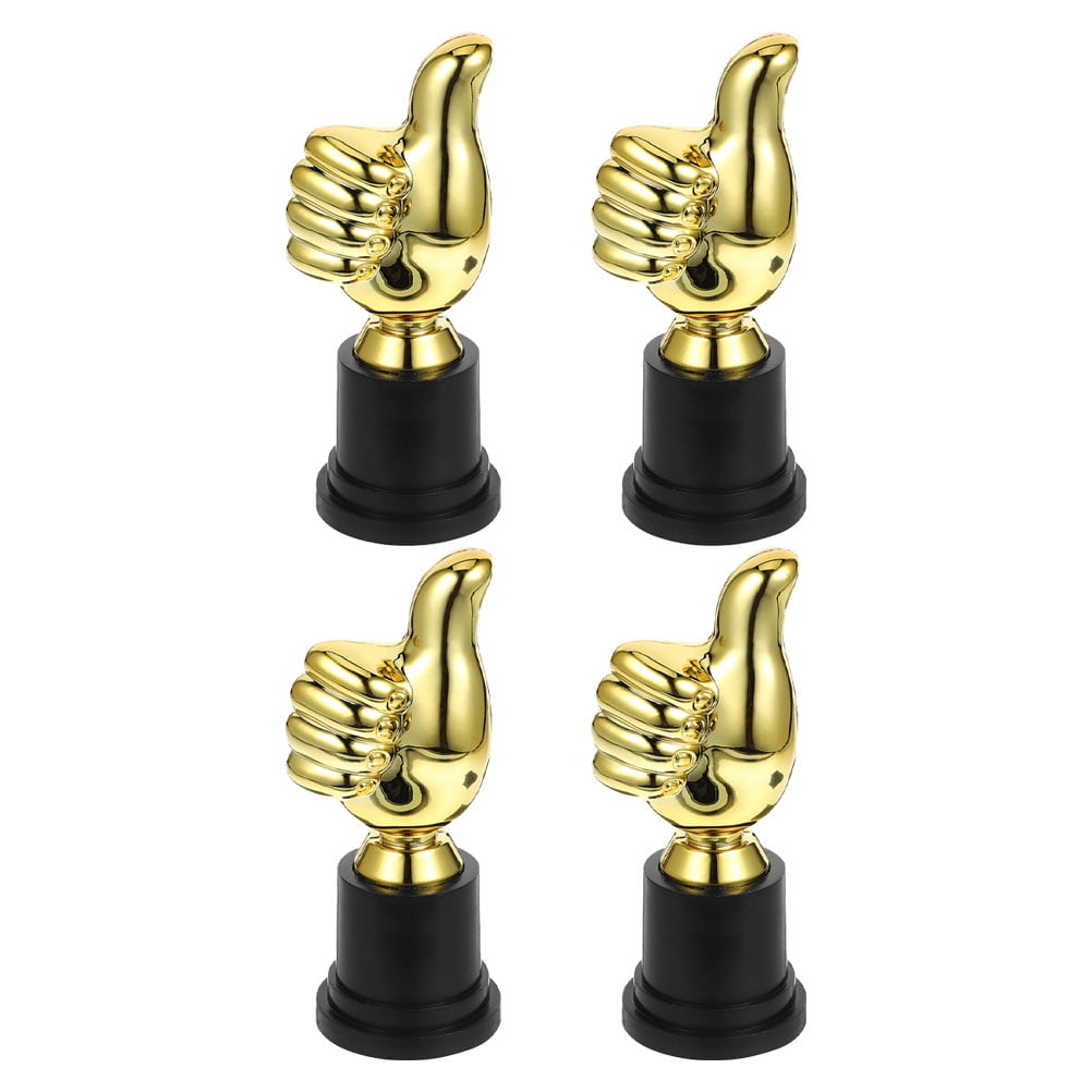 Hemoton 4pcs Thumbs Up Trophy Small Soccer Trophies For Kids Gold ...