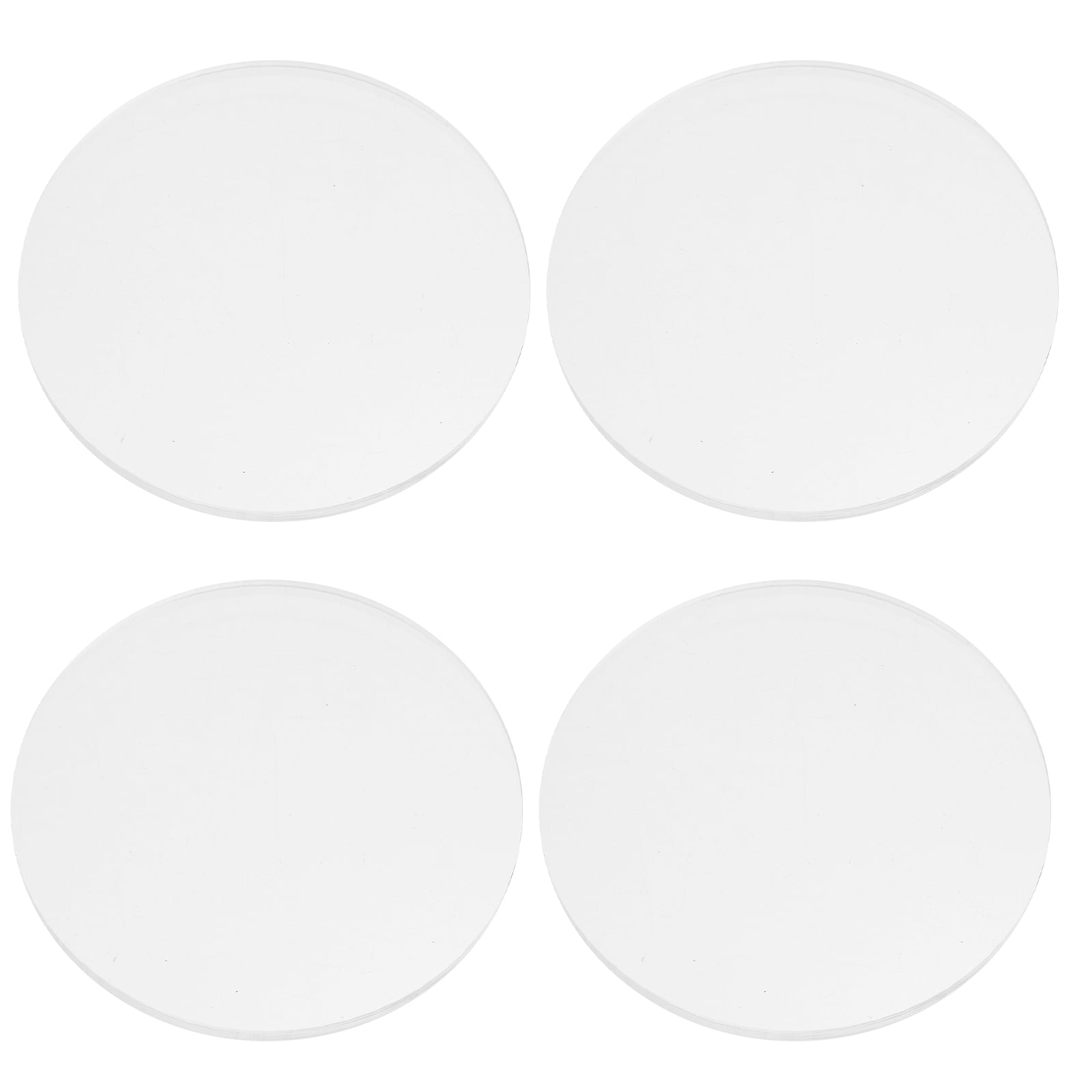 Hemoton 4pcs Transparent Acrylic Sheet Circle Acrylic Panel Board for ...