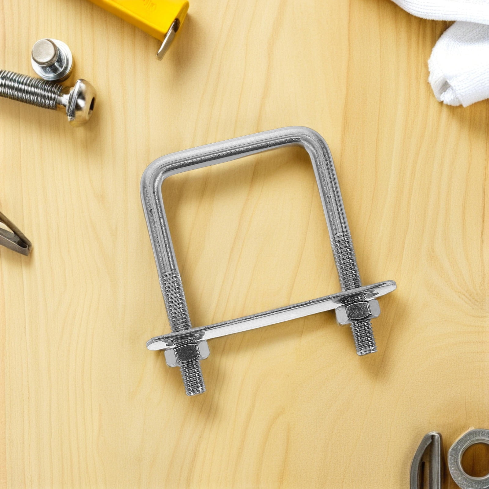 Hemoton 4pcs U-Shaped Screw Clamp Stainless Steel U-Shaped Square Clamp ...