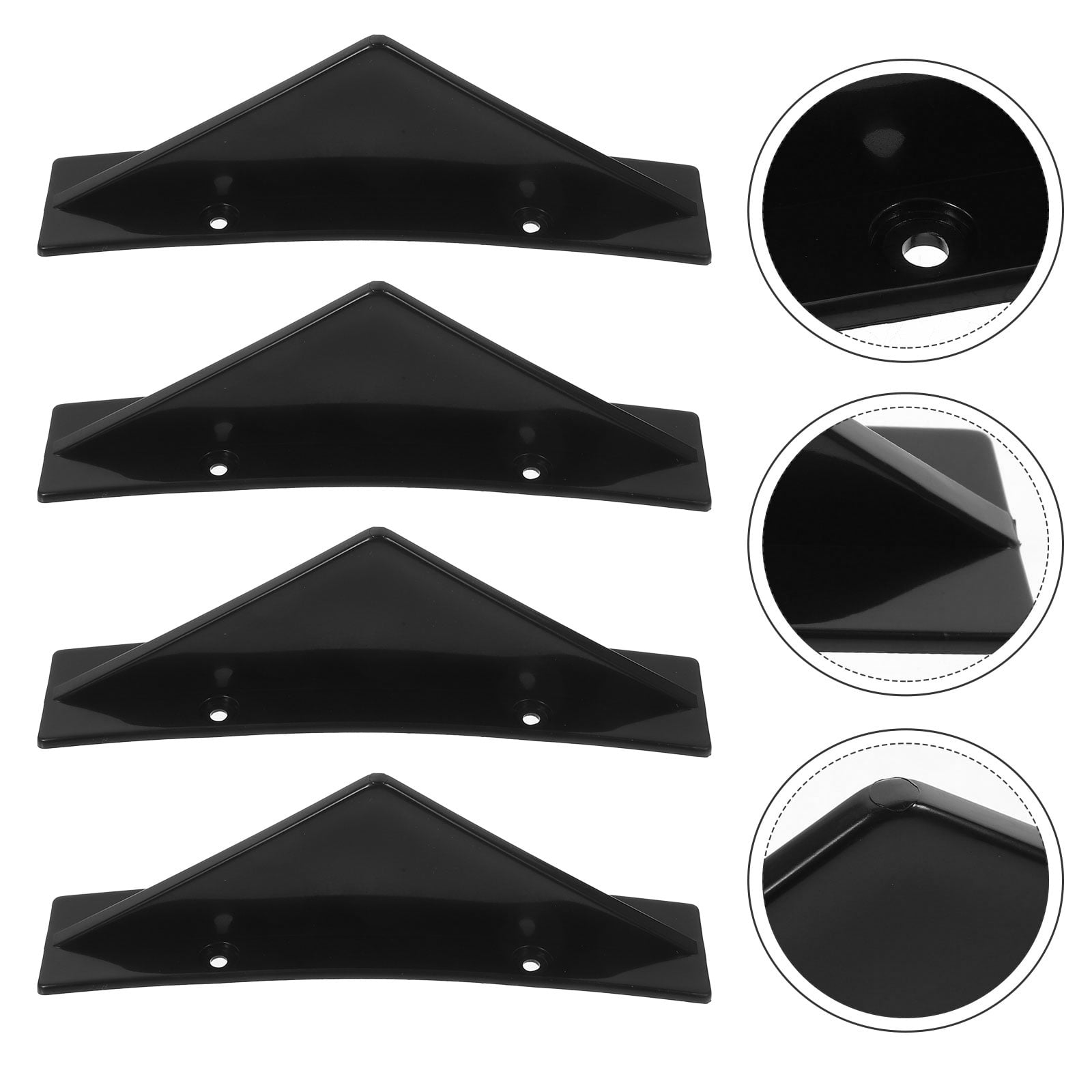 Hemoton 4pcs Universal Car Rear Spoiler Carbon Fiber Texture Rear Trunk ...