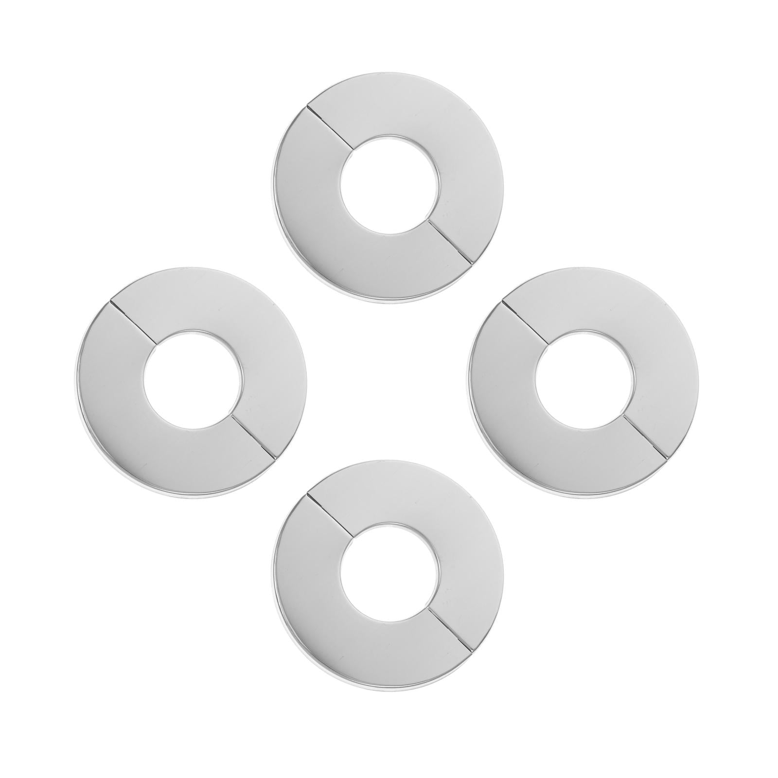 Hemoton 4pcs Wall Split Flange Stainless Steel Wall-mounted Pipe Hole ...