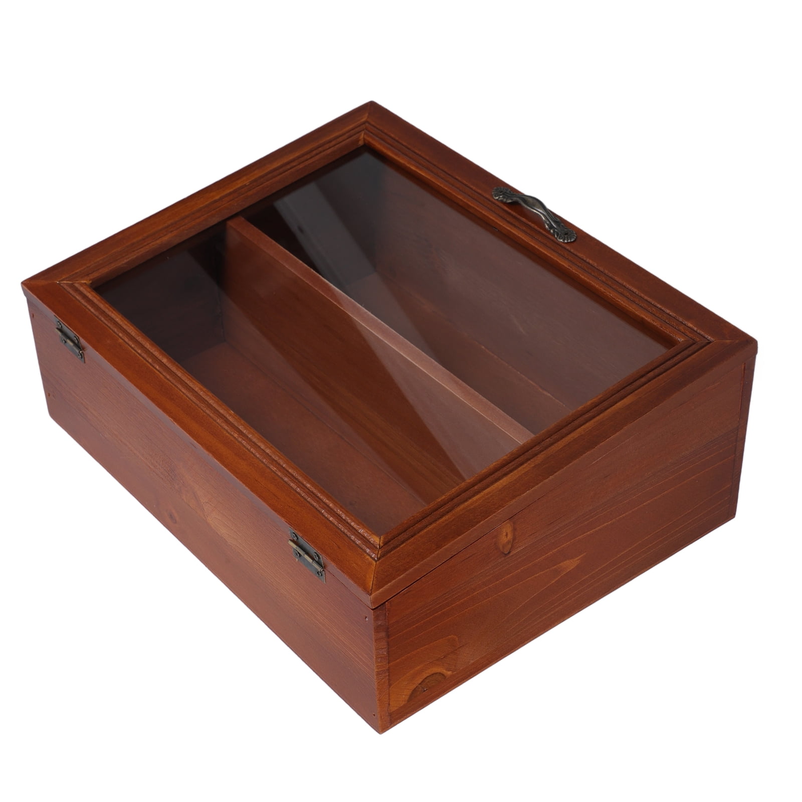 Hemoton 4pcs mug glass display cabinet display box wood shadow box shot ...