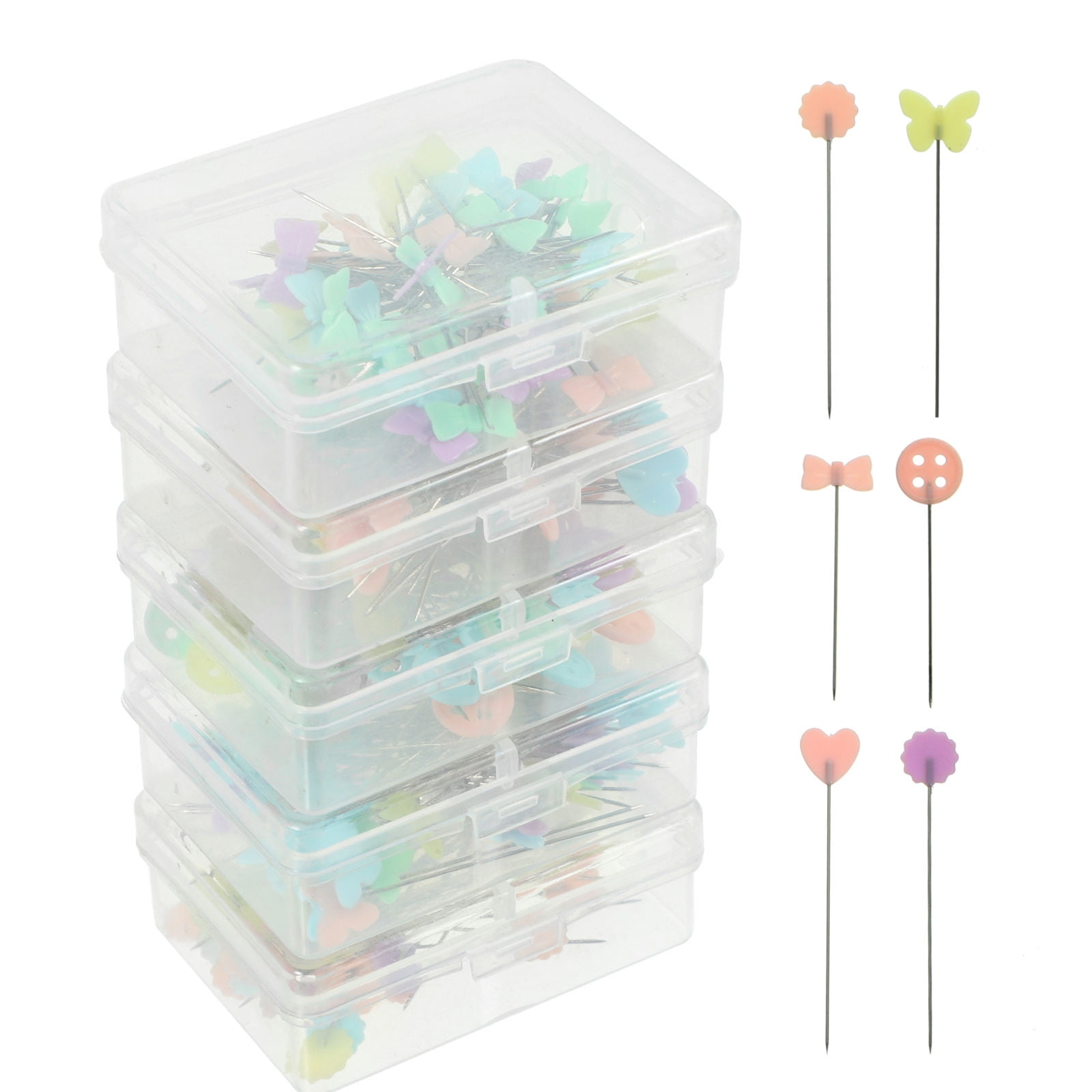 Hemoton 5 Boxes Stick Pins for Sewing Projects Push Pins Wedding ...