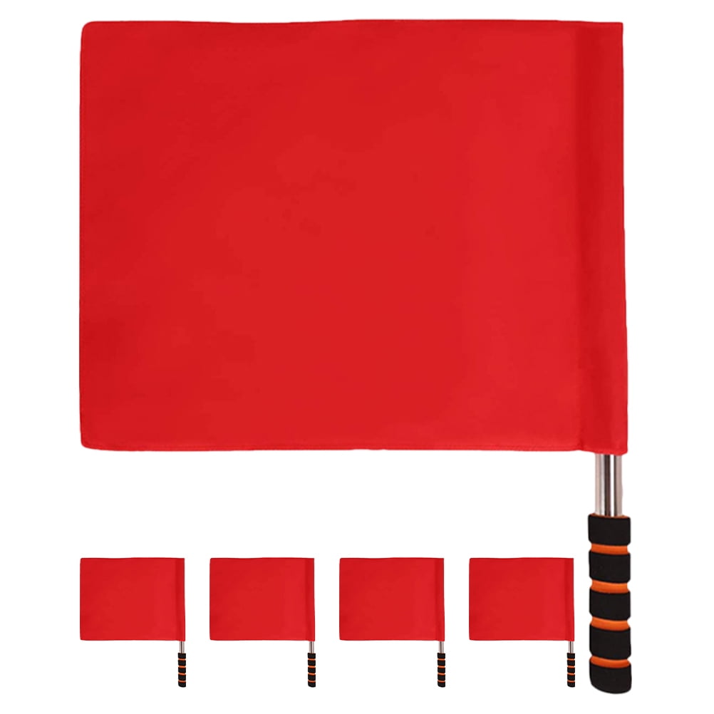 Hemoton 5 Pcs Professional Referee Flag For Competitions Stainless Steel Signal Flag Lightweight ...