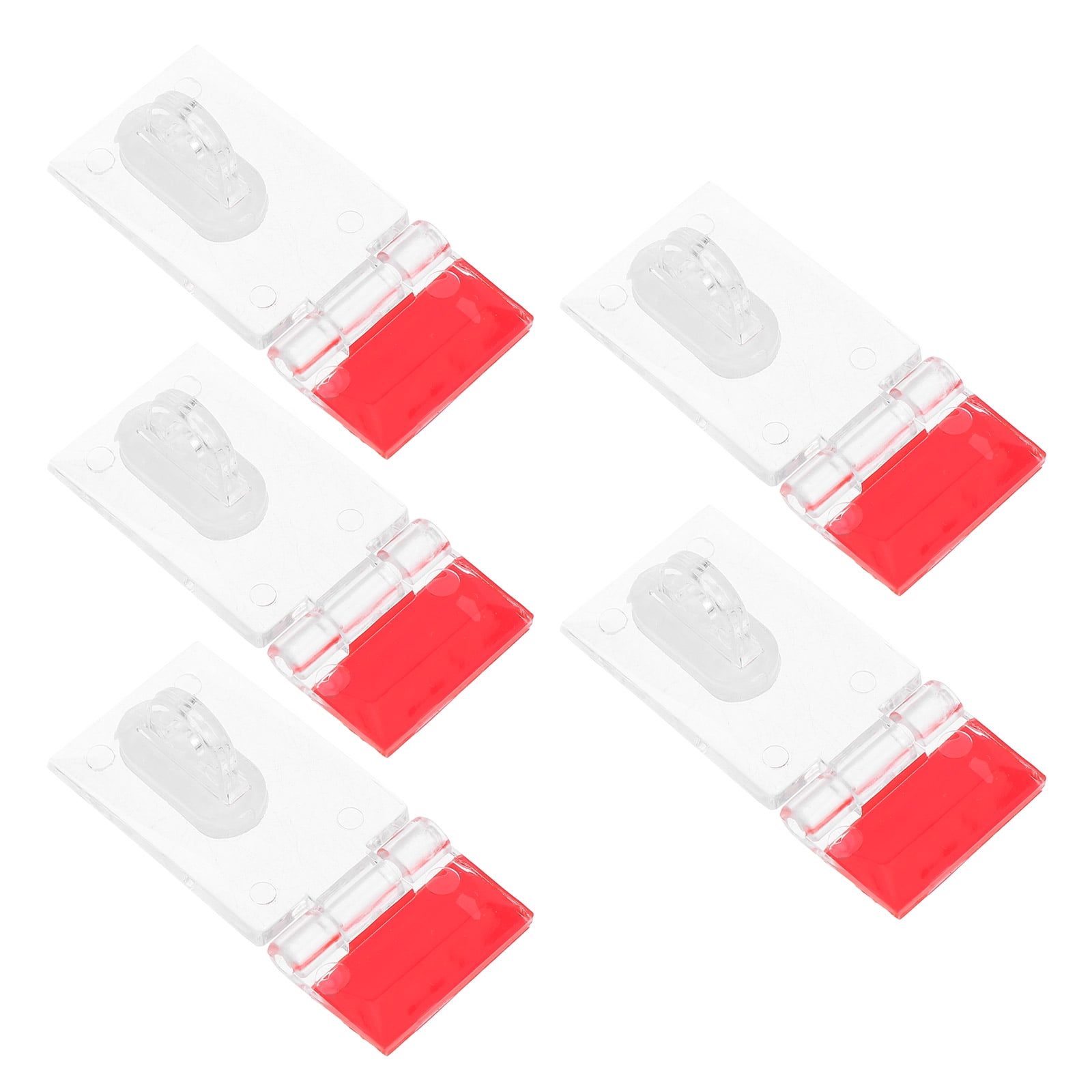 Hemoton 5 Sets Clear Acrylic Door Latch Locking Hasp for Cabinets ...