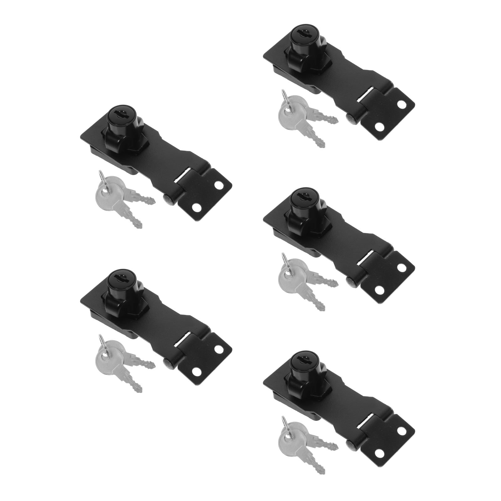 Hemoton 5 Sets Metal Cabinet Lock Hasp Latch For Home Drawer Lock door ...