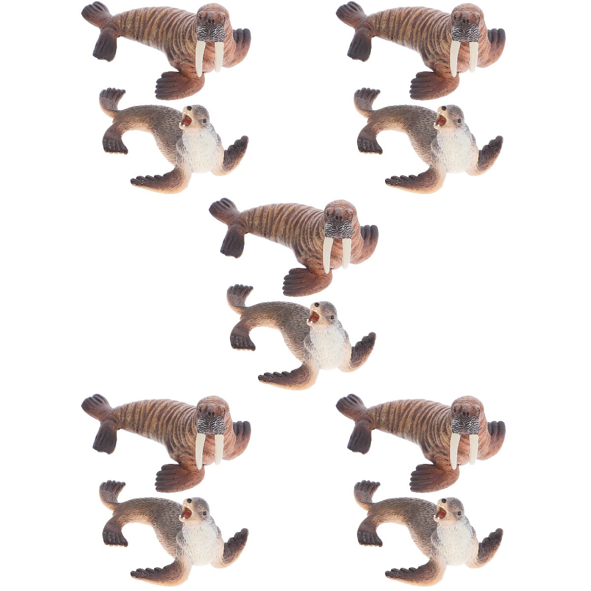 Hemoton 5 Sets Simulation Sea Animal Model Realistic Sea Lion And ...