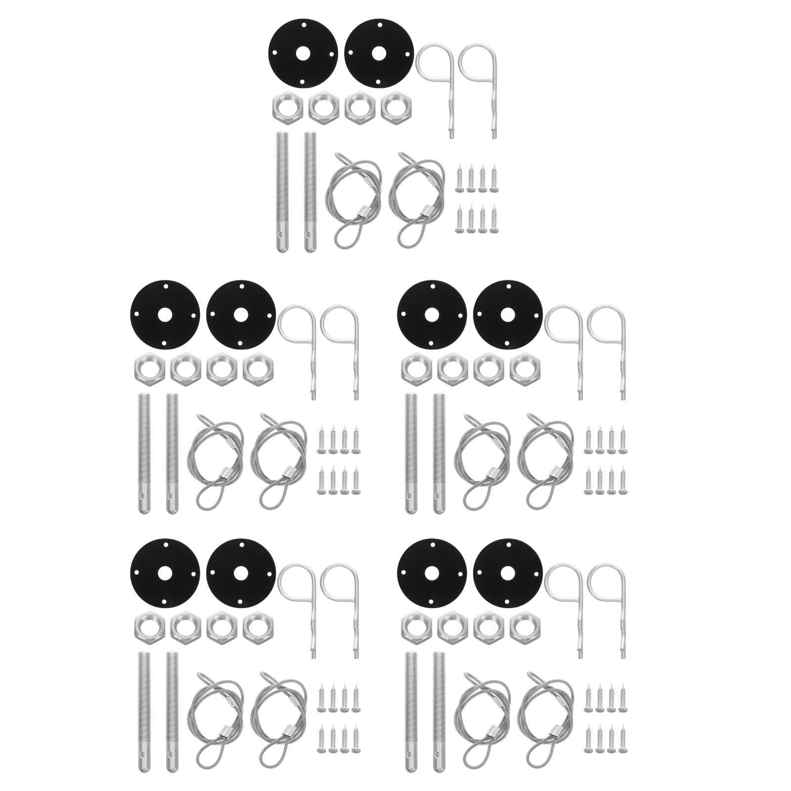 Hemoton 5 Sets Universal Racing Hood Pin Kit Car Hood Pins Kit Locking ...