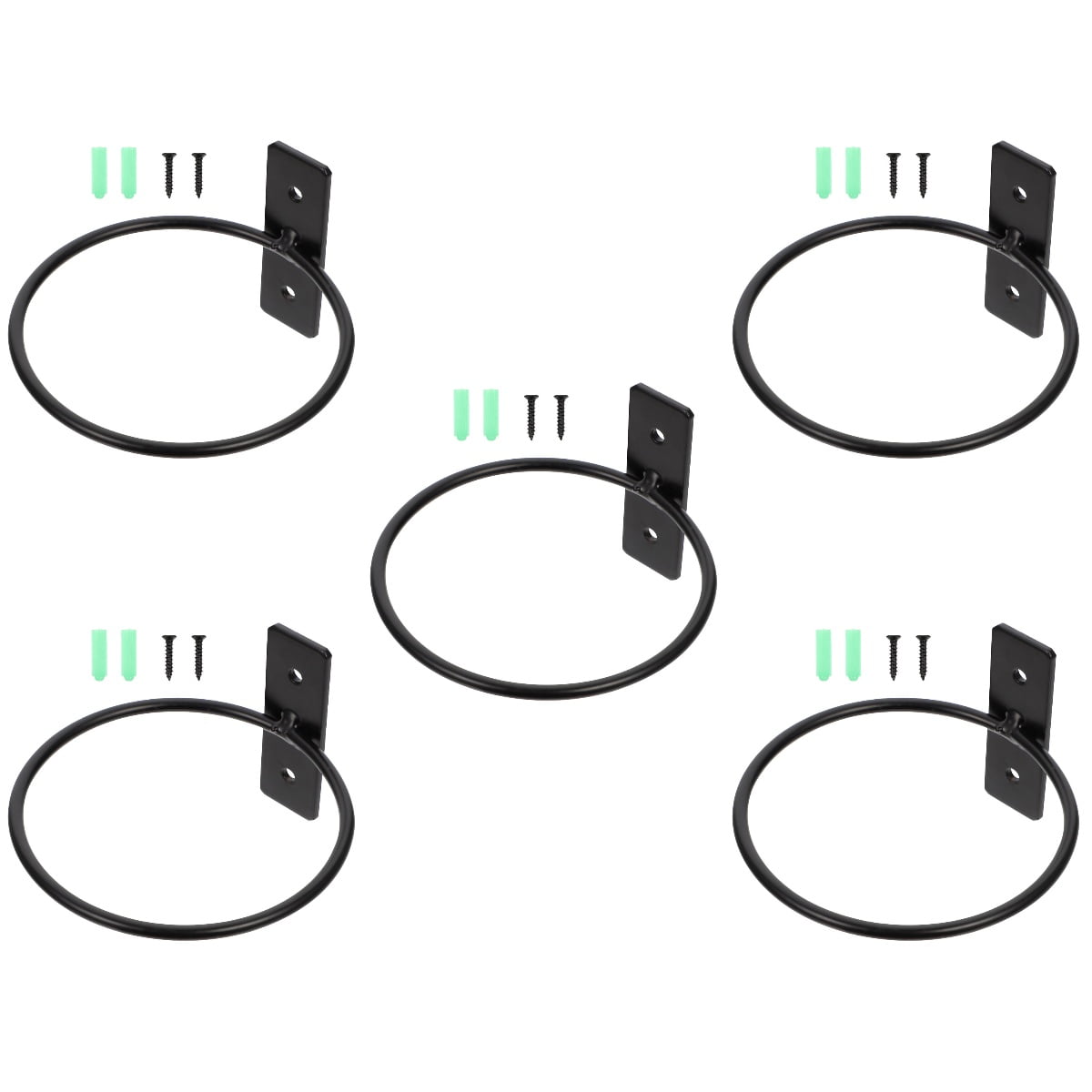 Hemoton 5 Sets of Balcony Wall Planter Rack Wall Hanging Planter Holder ...