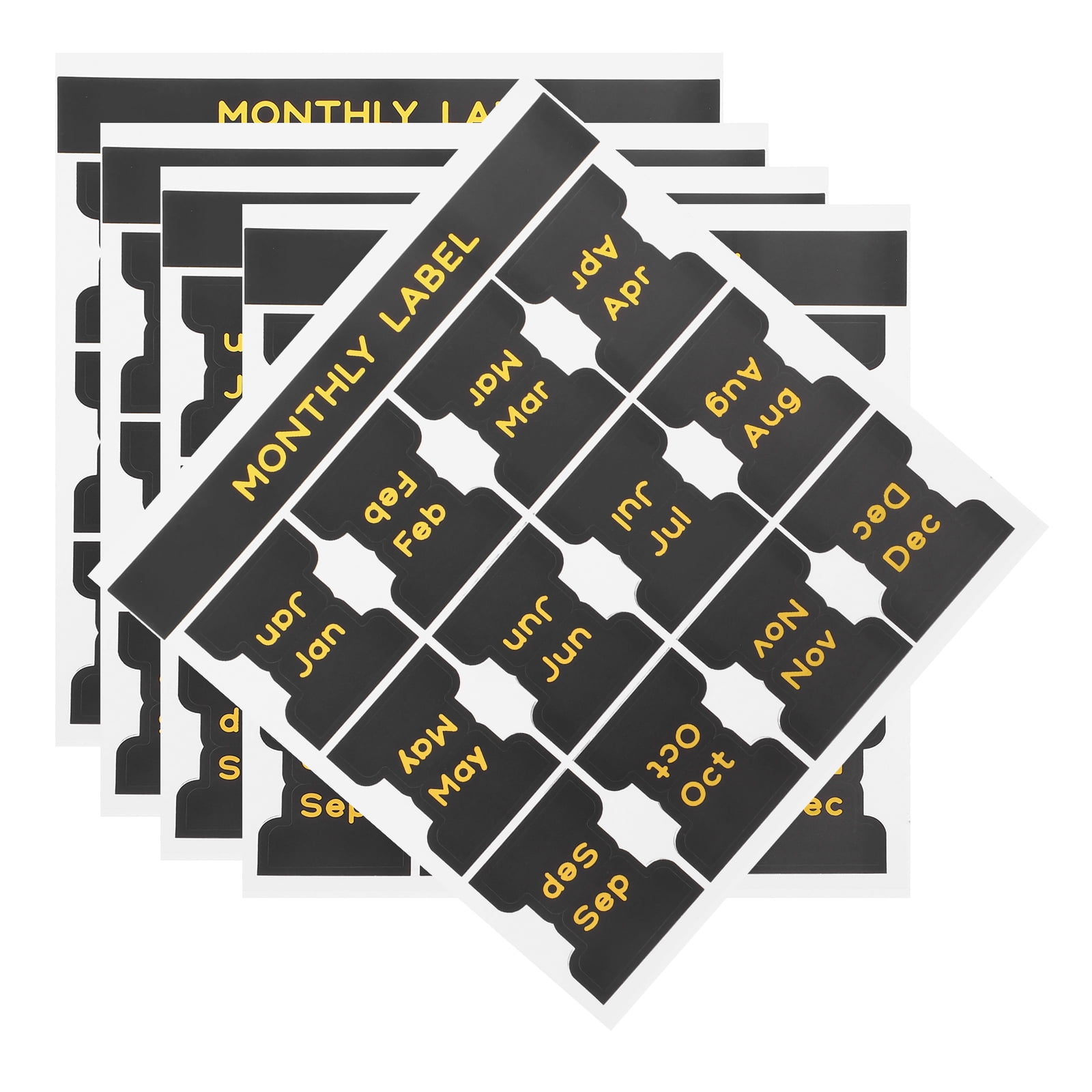 Hemoton 5 Sheets Gold Stamping Label Stickers Annotating Tabs Post ...