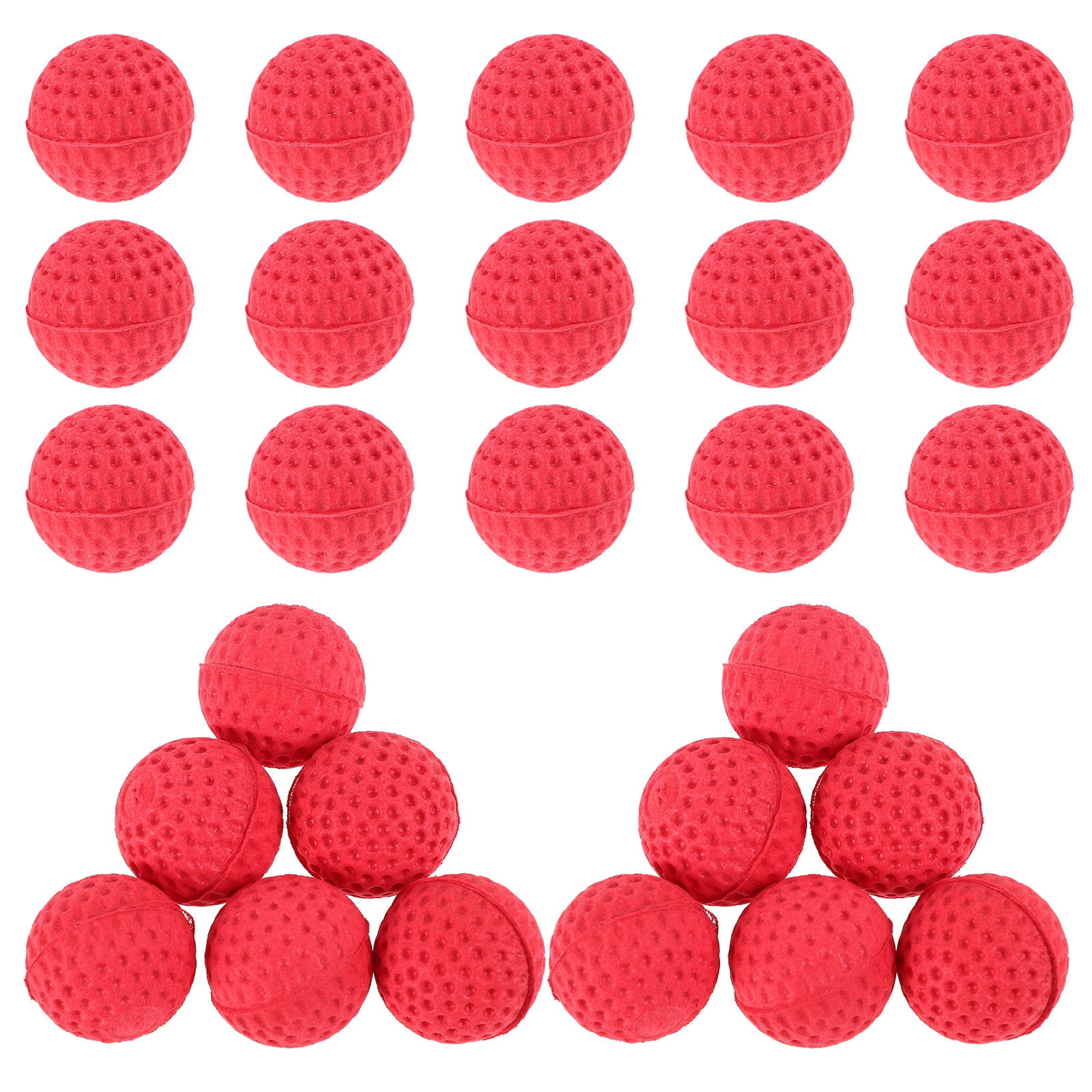 HEMOTON 50pcs Red EVA Foam Balls for Kids Indoor and Outdoor Fun Soft ...