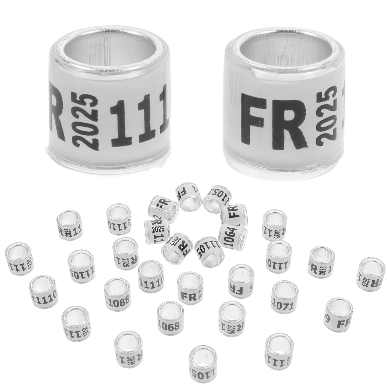 Hemoton 50 Pcs Durable Aluminum Pigeon Leg Rings For Bird ...