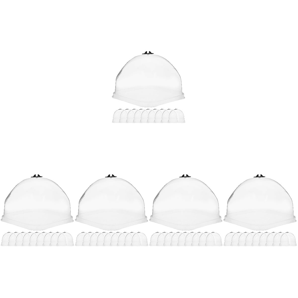 Hemoton 50 Pcs Garden Cloche Dome Breathable Plants Dome Plant Nursery ...