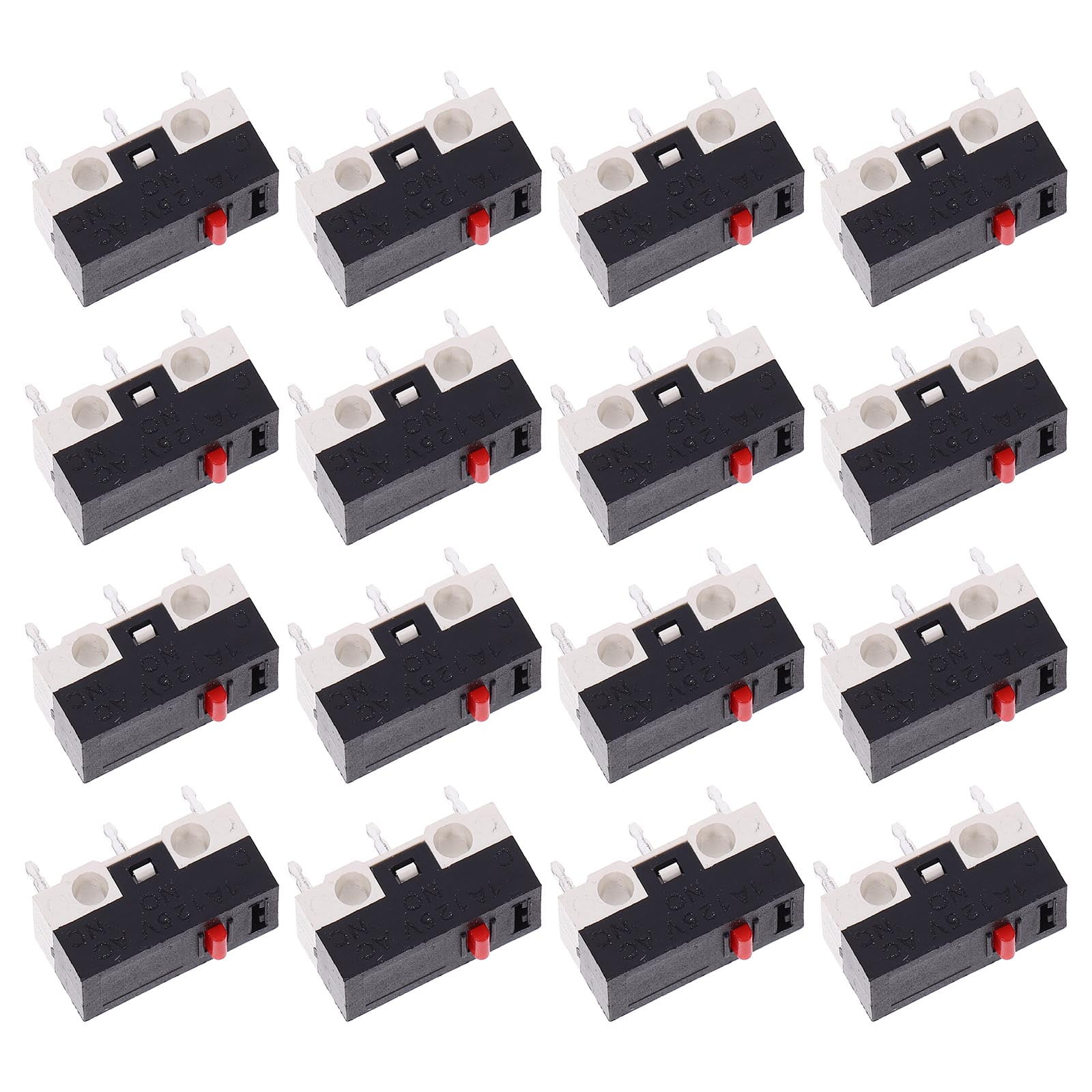 Hemoton 50 Pcs Micro Limit Switch Replacement Switches Shift Toggle Small Push Button Travel ...