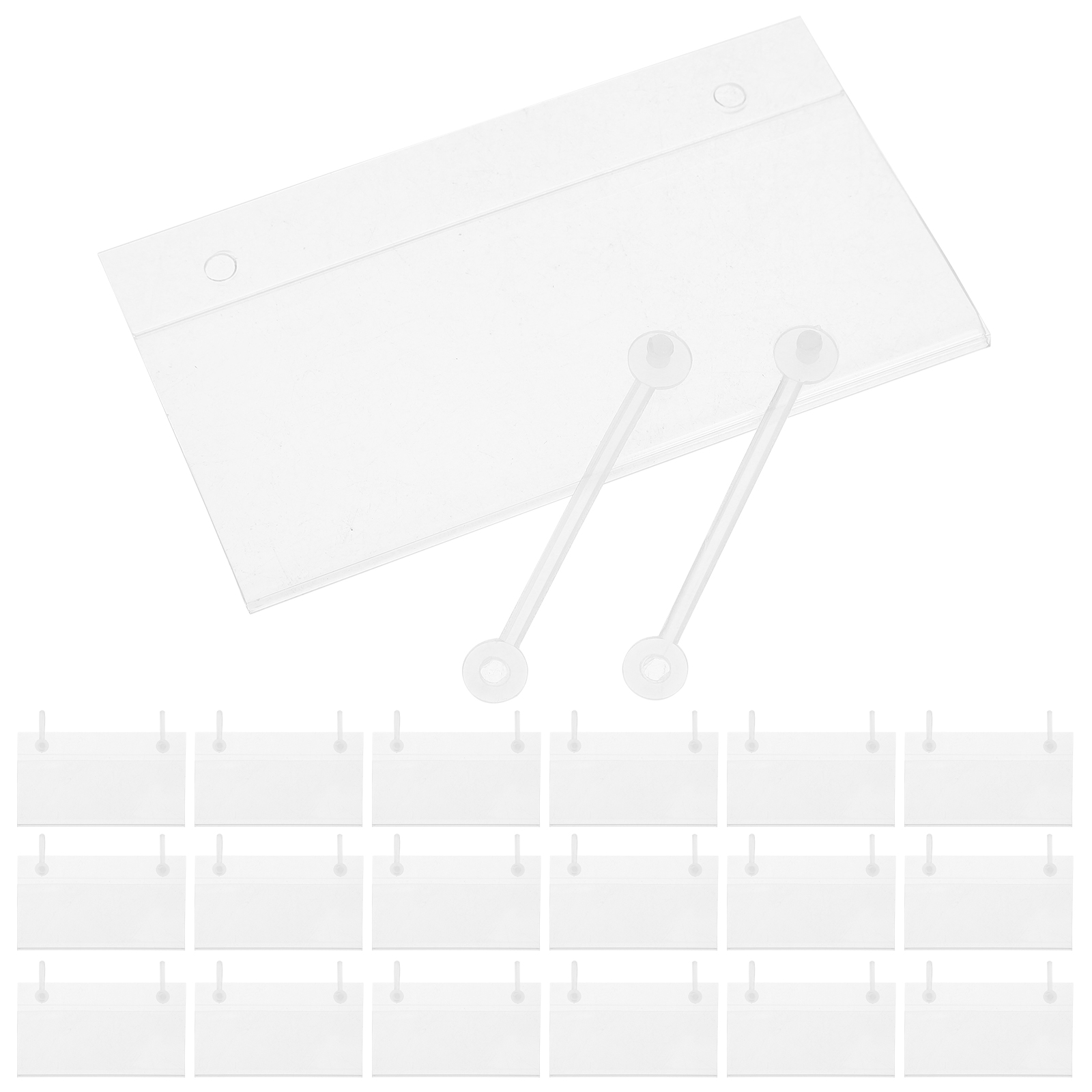Hemoton 50 Pcs Plastic Labels Holders Shelf Tags for Wire Shelving ...