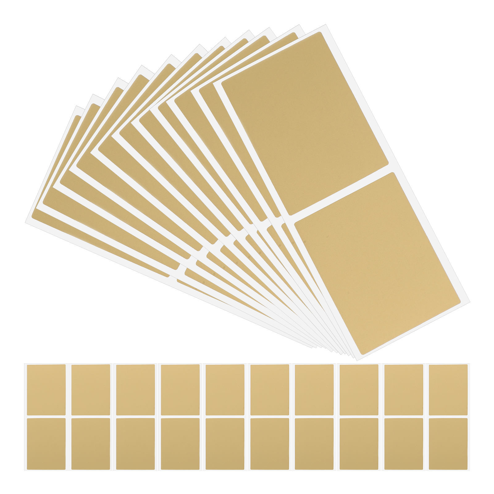 Hemoton 50 Pcs Rectangle Coated Surprise Scratch Card Gold Greeting ...