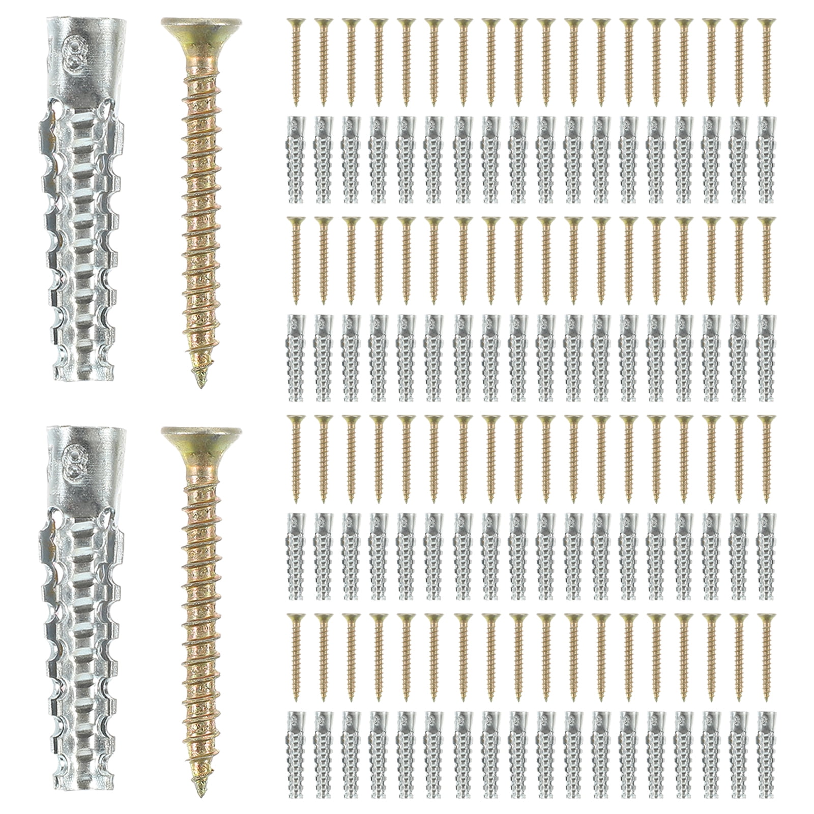 Hemoton 50 Sets Wall Anchors Heavy Duty Steel Wall Anchors Drywall ...