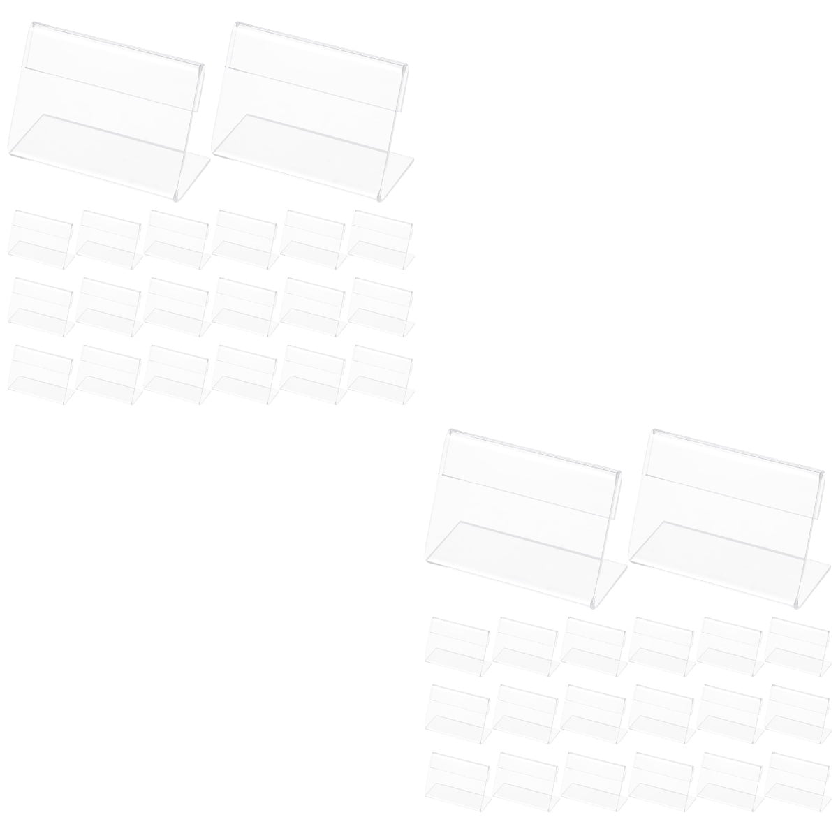 Hemoton 50 pcs Clear Acrylic Sign Holders Name Card Price Tags Label ...