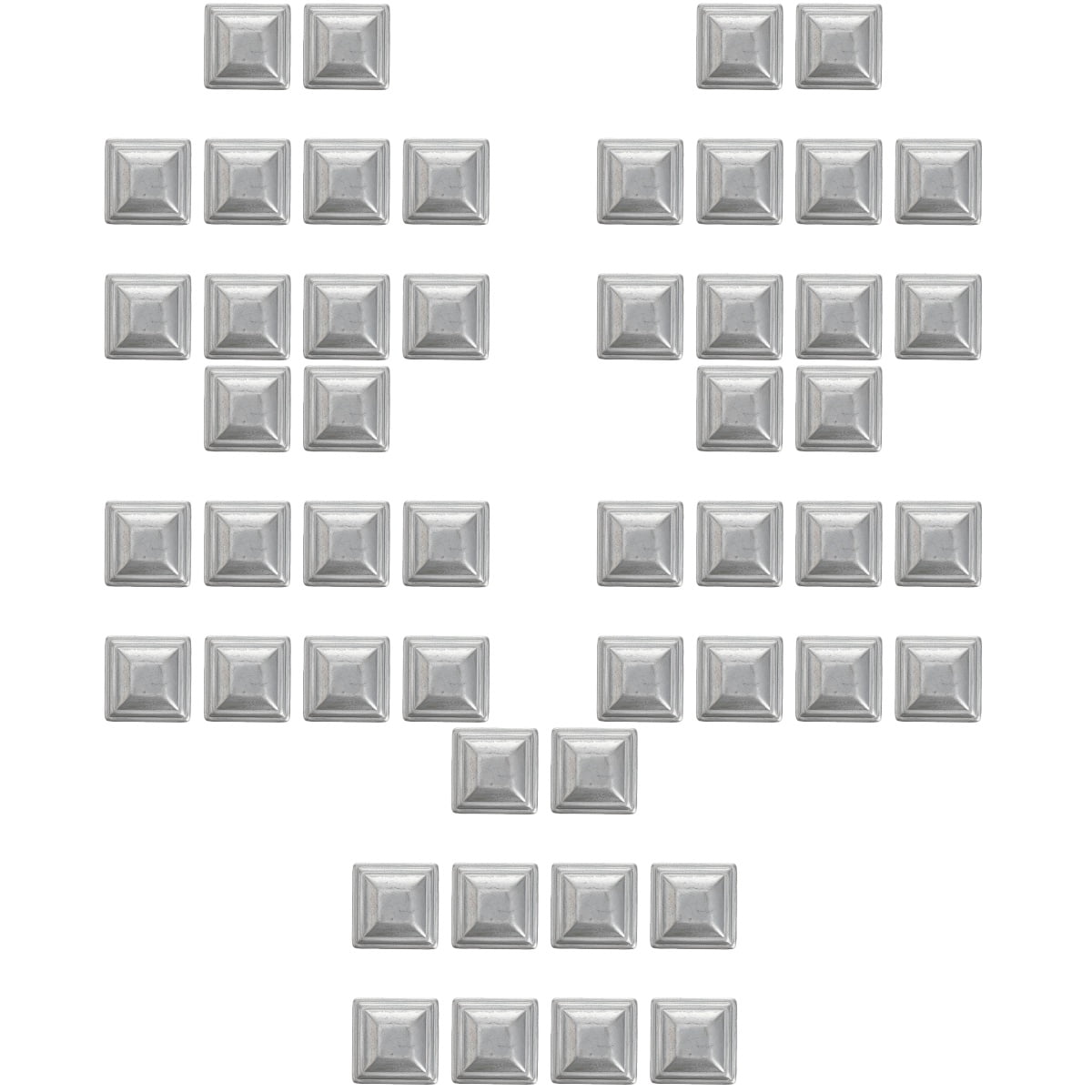 Hemoton 50 pcs Fence Post Caps Sealing Covers Iron Fence Covers 5x5 ...