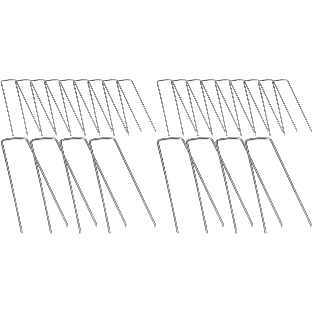 Hemoton 50 pcs U-Shaped Gardening Ground Nail Artificial Lawn Grass ...