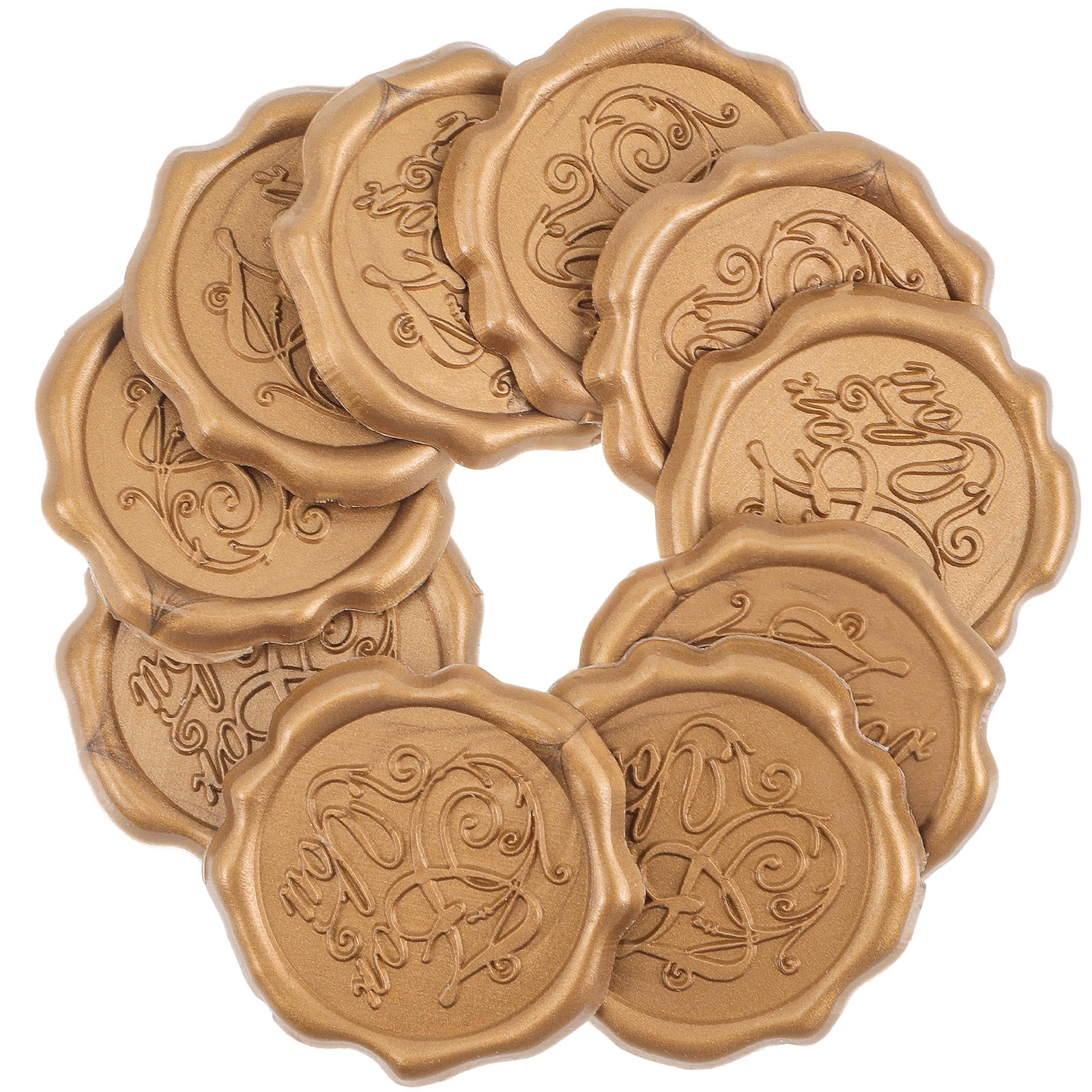 Hemoton 50 pcs Wax Seal Sticker Envelope Seal Sticker Retro Decorative ...