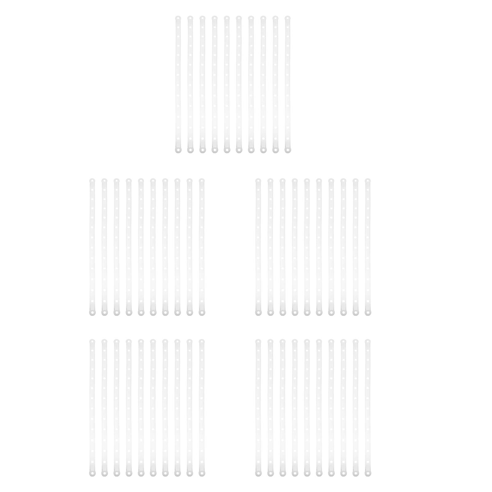 Hemoton 50 pcs White Plastic Hanger Connector Strips Stable Closet ...