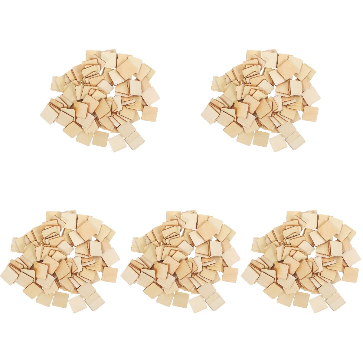 Hemoton 500 Pcs DIY Wooden Blanks Square Painting Blocks Wood Squares ...