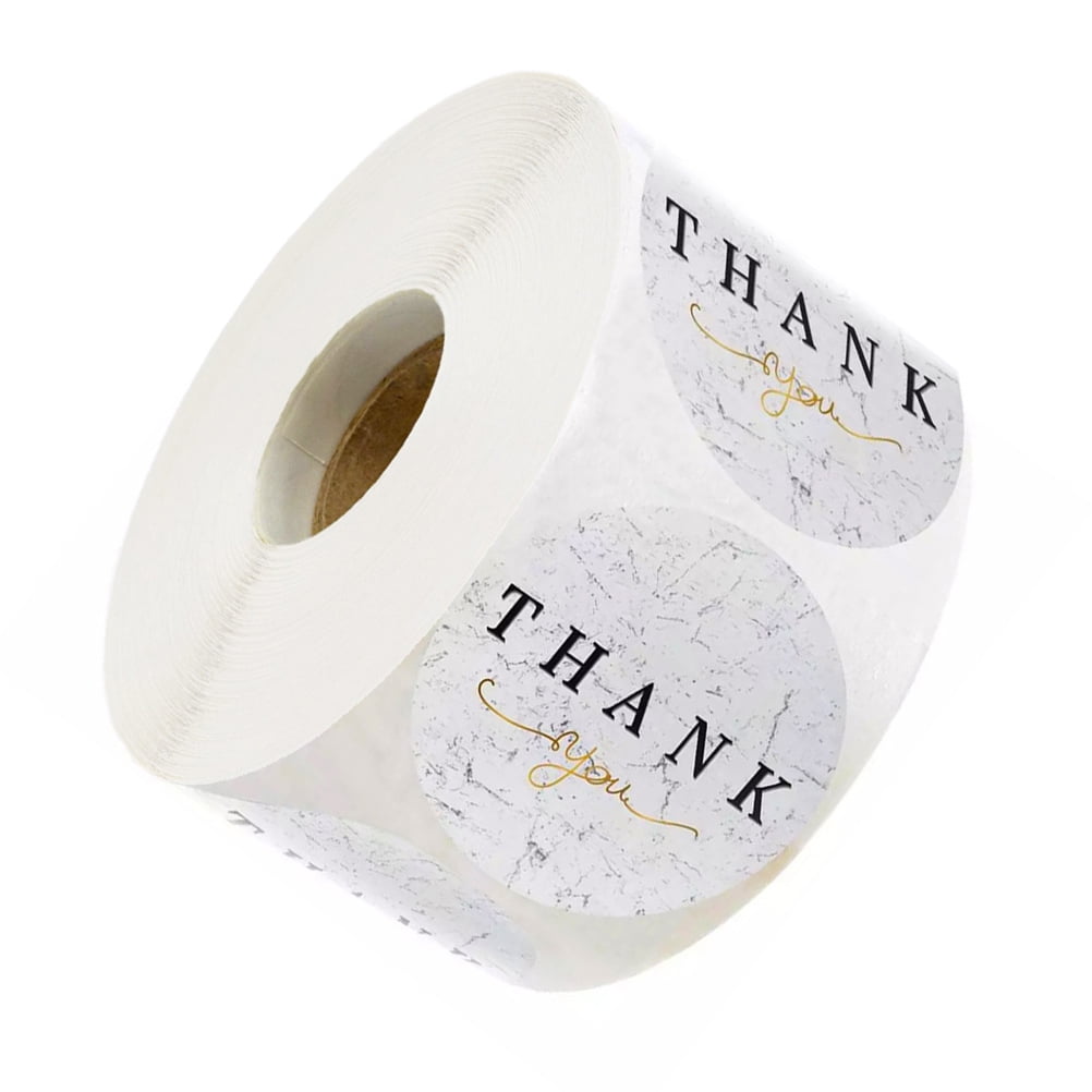 Hemoton 500pcs/ Roll Thank You Tag Label Sticker Gift bouquets Labels ...