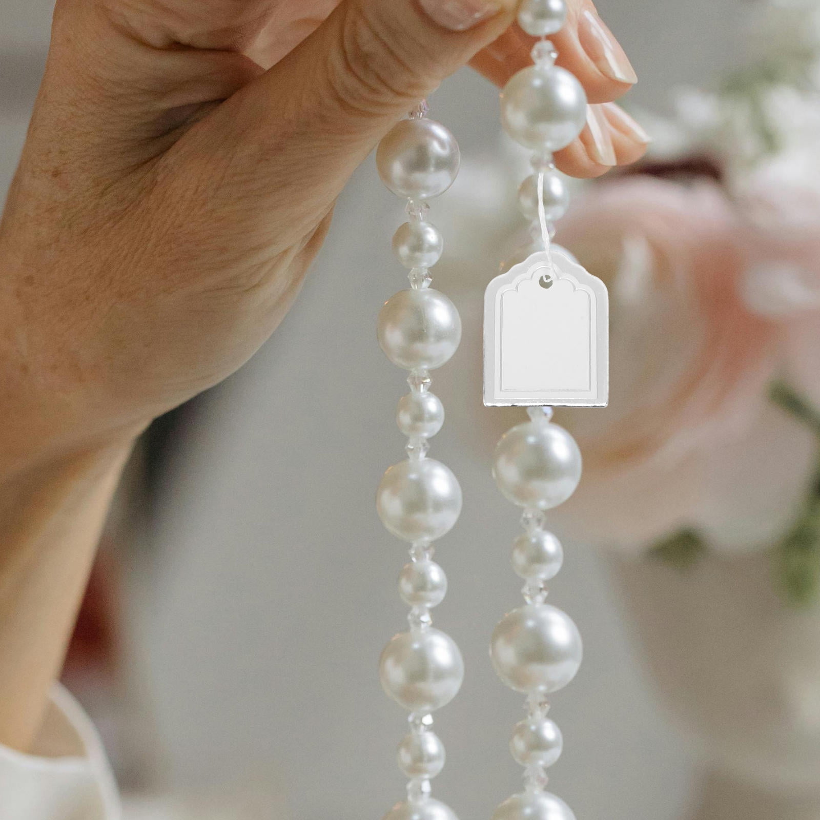 Hemoton 500pcs White Fan-Shaped Paper Tags with String Blank Jewelry ...