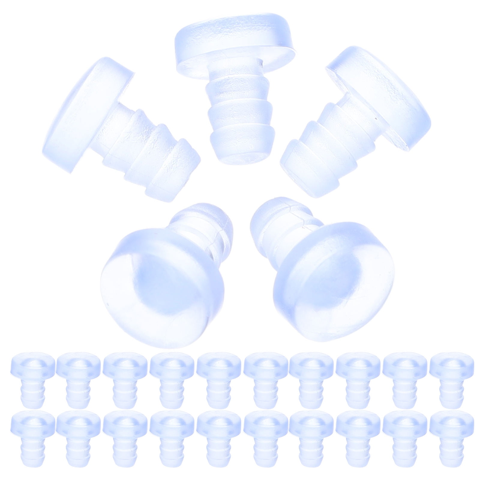 Hemoton 50PCS Glass Table Top Bumpers Rubber with Stem Rubber Anti Slip ...