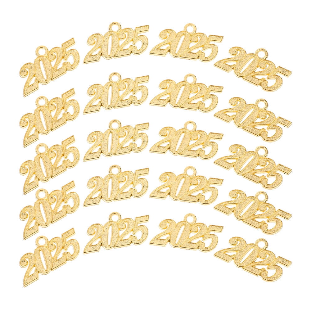 Hemoton 50PCS Graduation Charms 2025 Year Number Pendants Tassel Charms ...