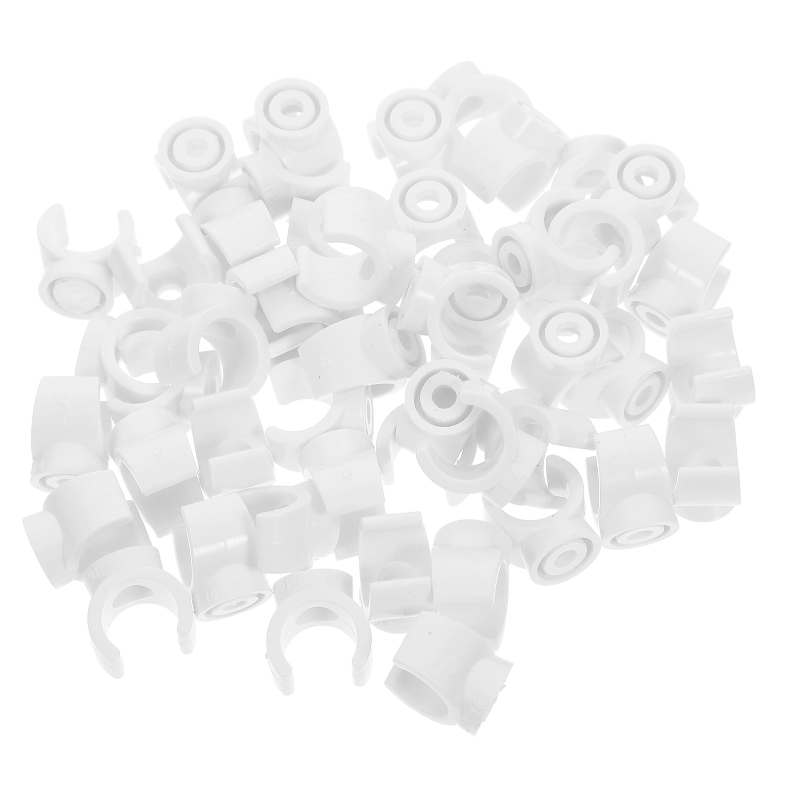 Hemoton 50pcs 16mm Pipe Clamps U Shaped Plastic Pipe Holders For Water ...