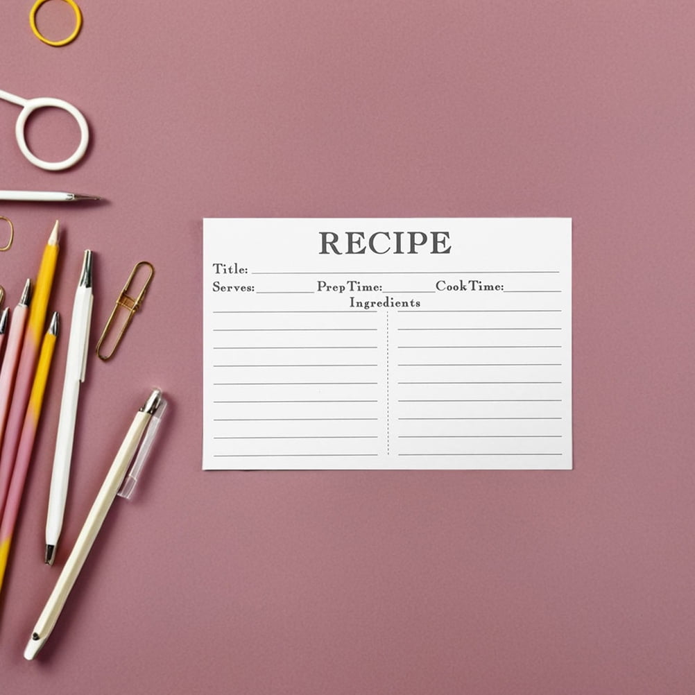 Hemoton 50pcs Blank Recipe Cards for Wedding and Bridal Shower Double ...