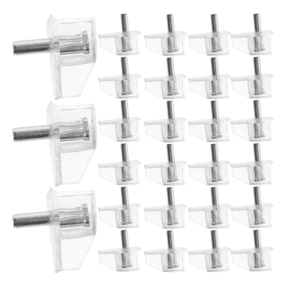 Hemoton 50pcs Clear Plastic Shelf Support Pegs Shelf Holders ...