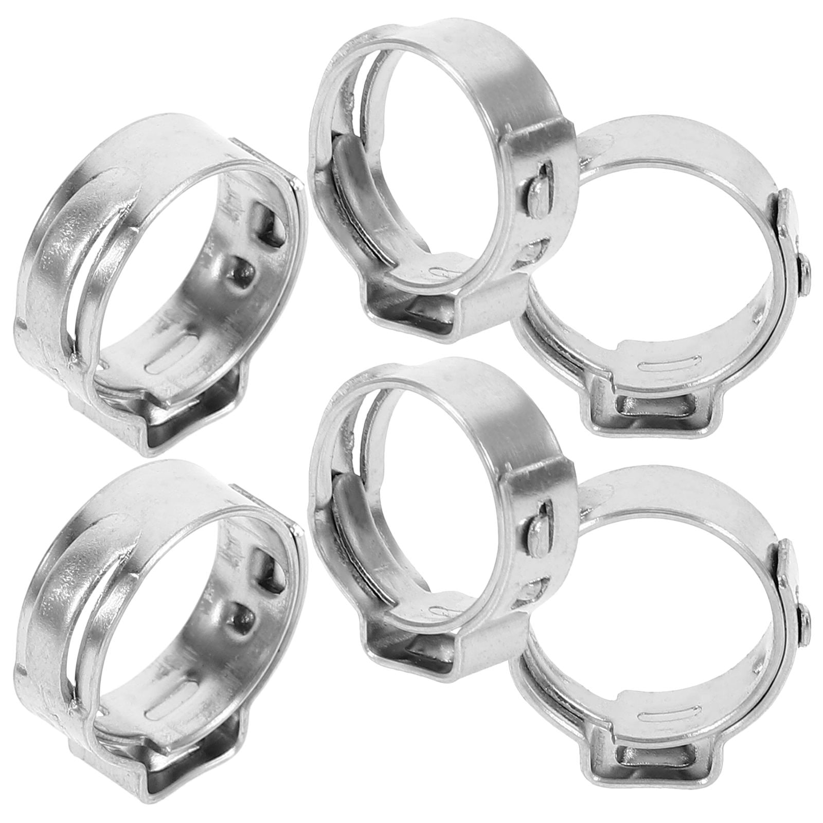 Hemoton 50pcs Crimp Rings Stainless Steel Clamps Hose Clamps Tube ...