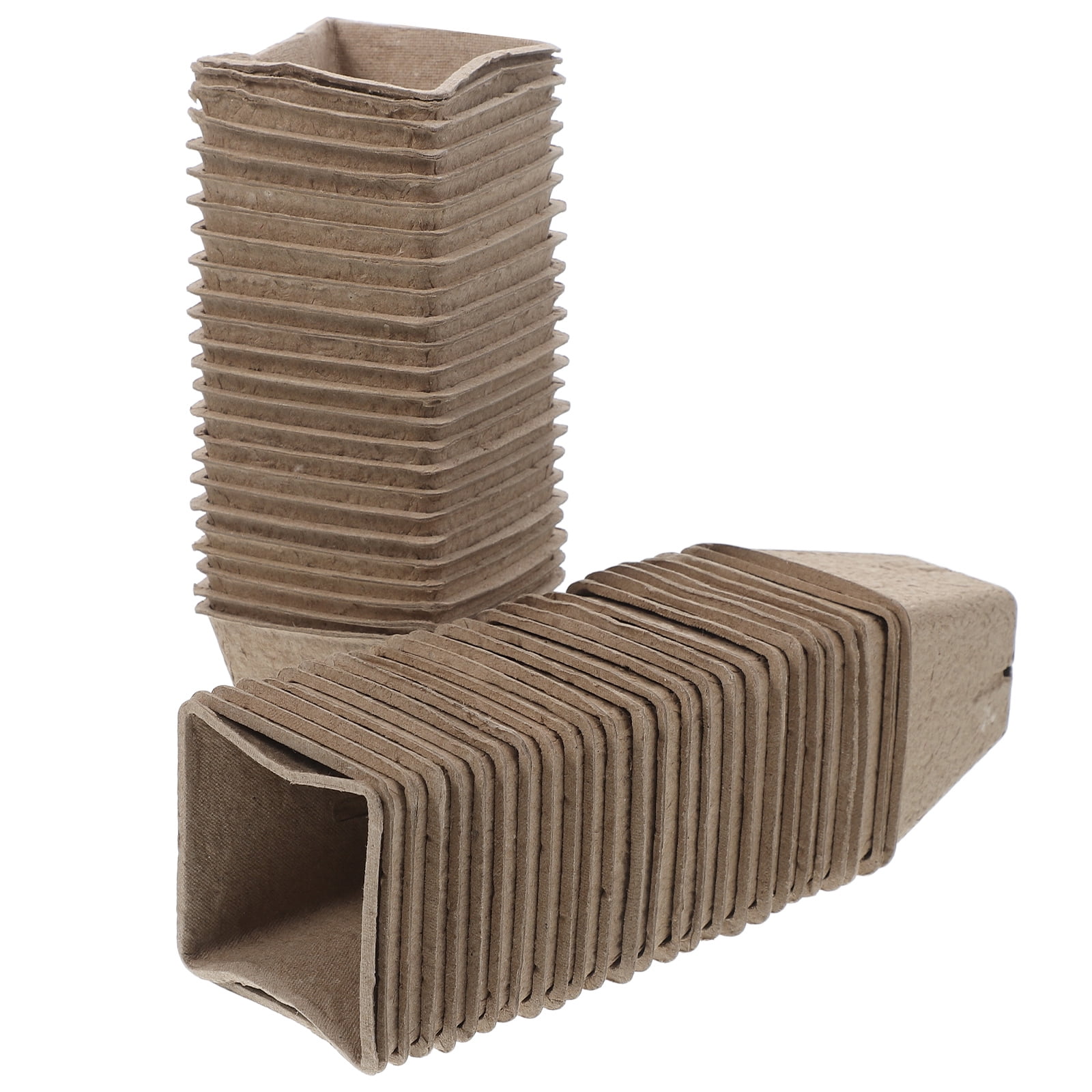 Hemoton 50pcs Kids Gardening Kit Square Paper Pots DIY Paper Mache ...