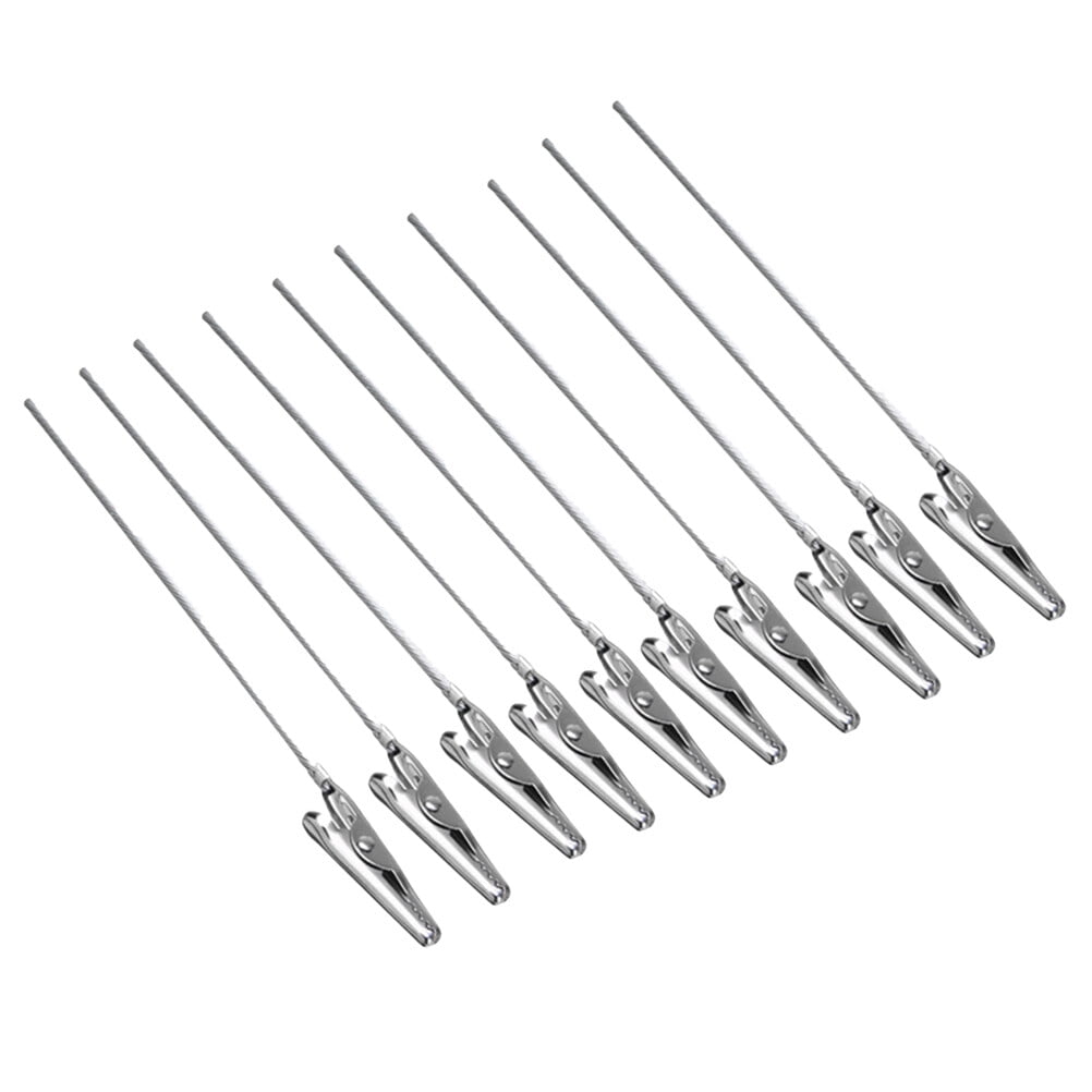 Hemoton 50pcs Metal Wire Alligator Clamp Long-Tailed Alligator Clips ...