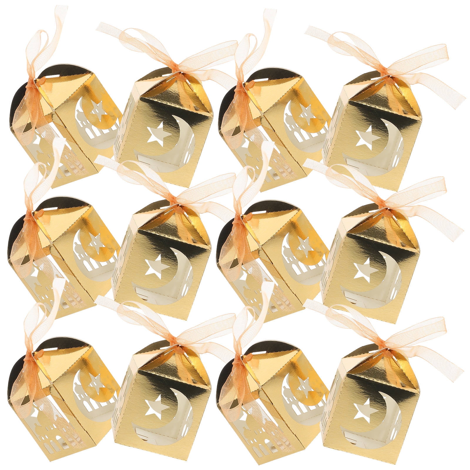 Hemoton 50pcs Middle Eastern Moon And Star Candy Boxes With Ribbon ...