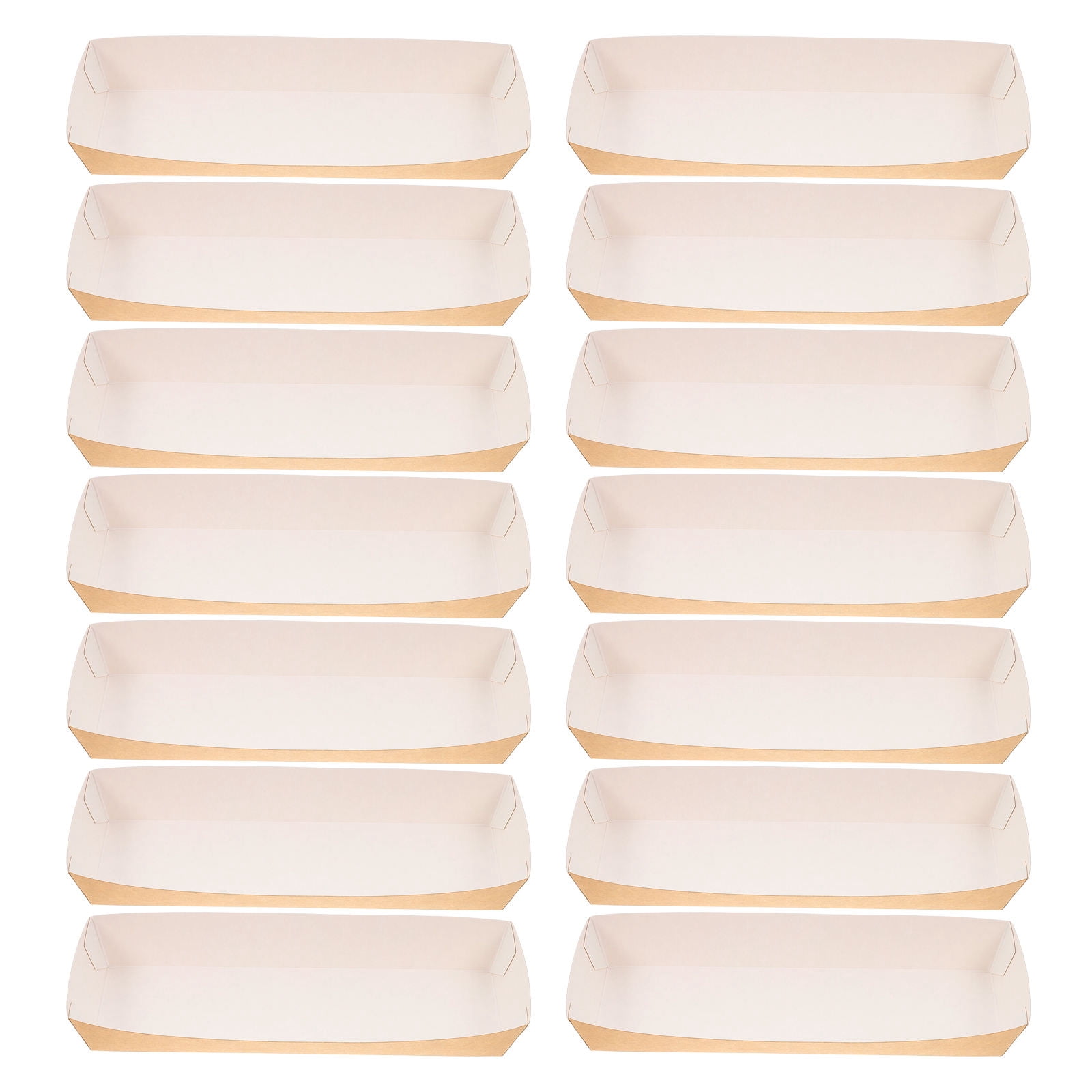 Hemoton 50pcs Paper Food Tray For Hot Dogs Snacks Box Takeout Box Party ...
