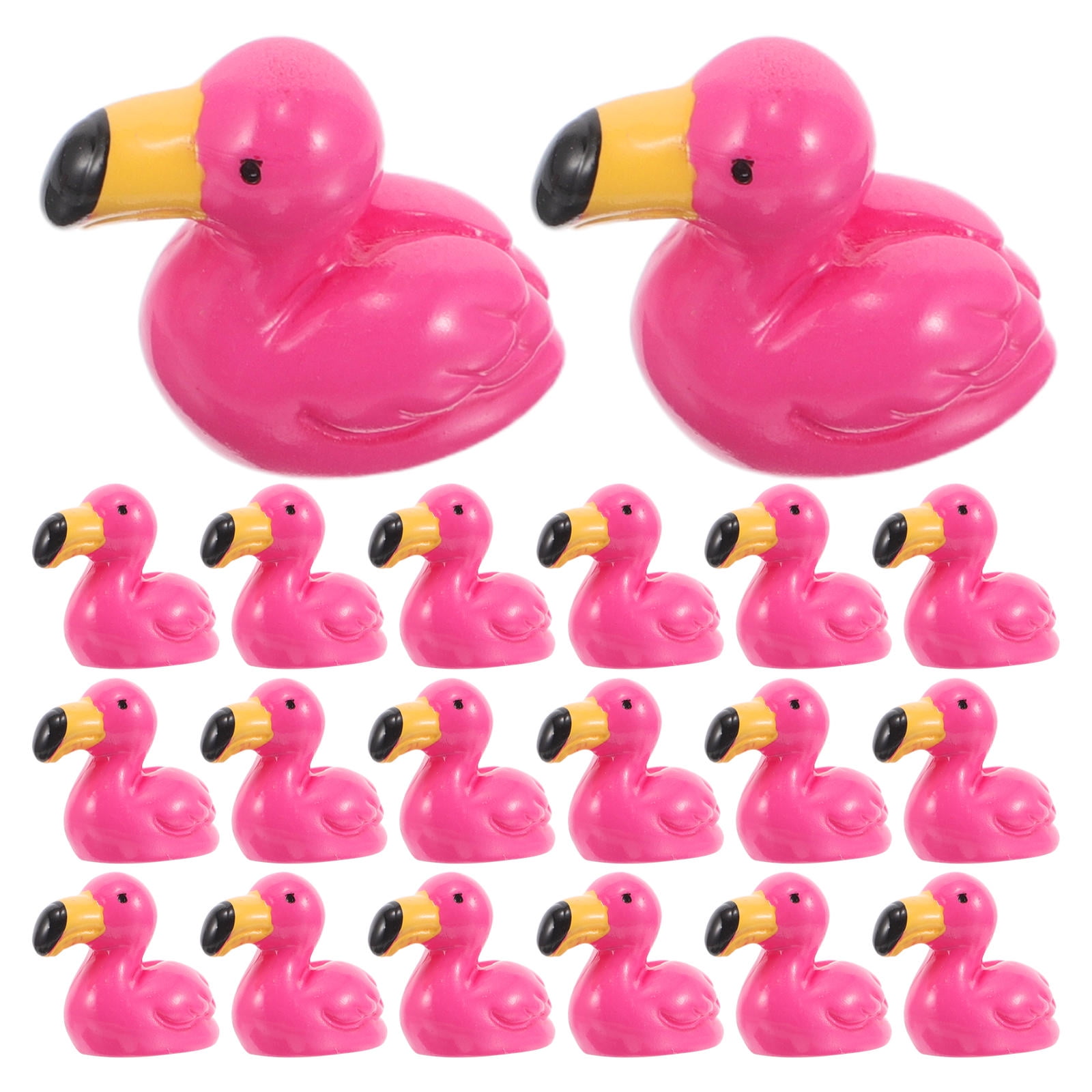 Hemoton 50pcs Small Flamingo Figurines Realistic Resin Flamingo Models ...
