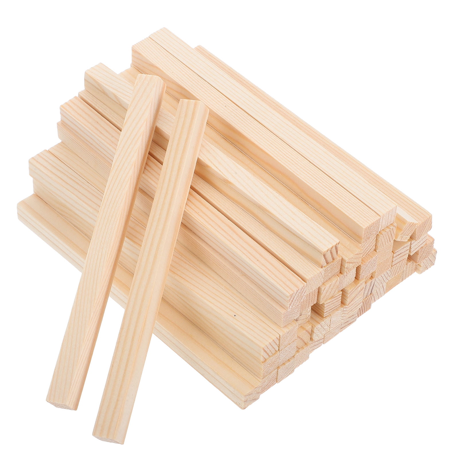 HEMOTON Khaki Square Wooden Dowel Sticks for Crafts Unfinished Wood ...