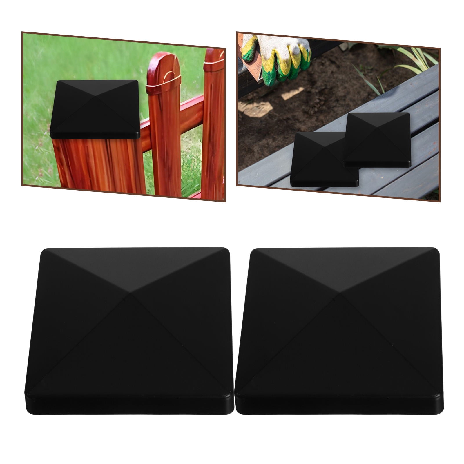 Hemoton 5PCS Pyramid Column Covers Plastic Fence Post Caps Post Tops ...