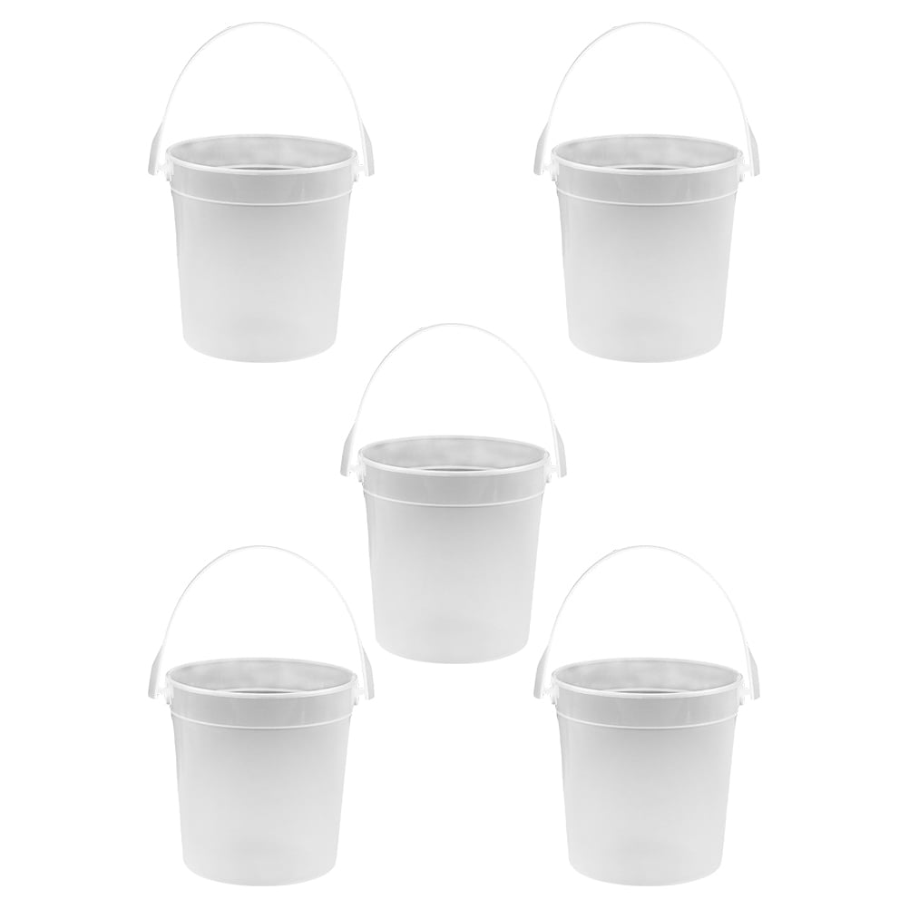 HEMOTON 5PCS Round Transparent Bucket Sand Beach Bucket Art Painting ...