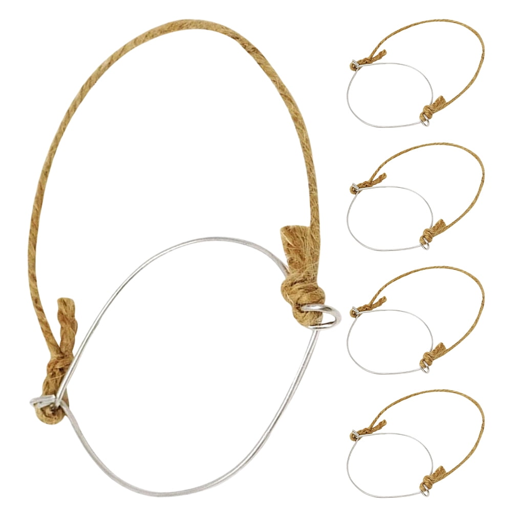 Hemoton 5Pcs Mason Jar Wire Hangers Hooks Stainless Steel Wire Handles ...