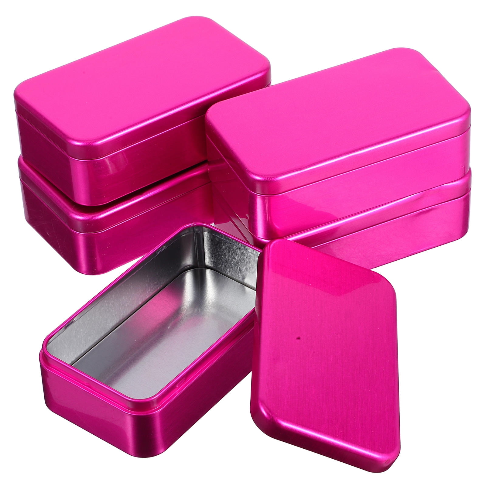 Hemoton 5Pcs Tin with Lids Large Metal Tin Rectangular Tin Container ...