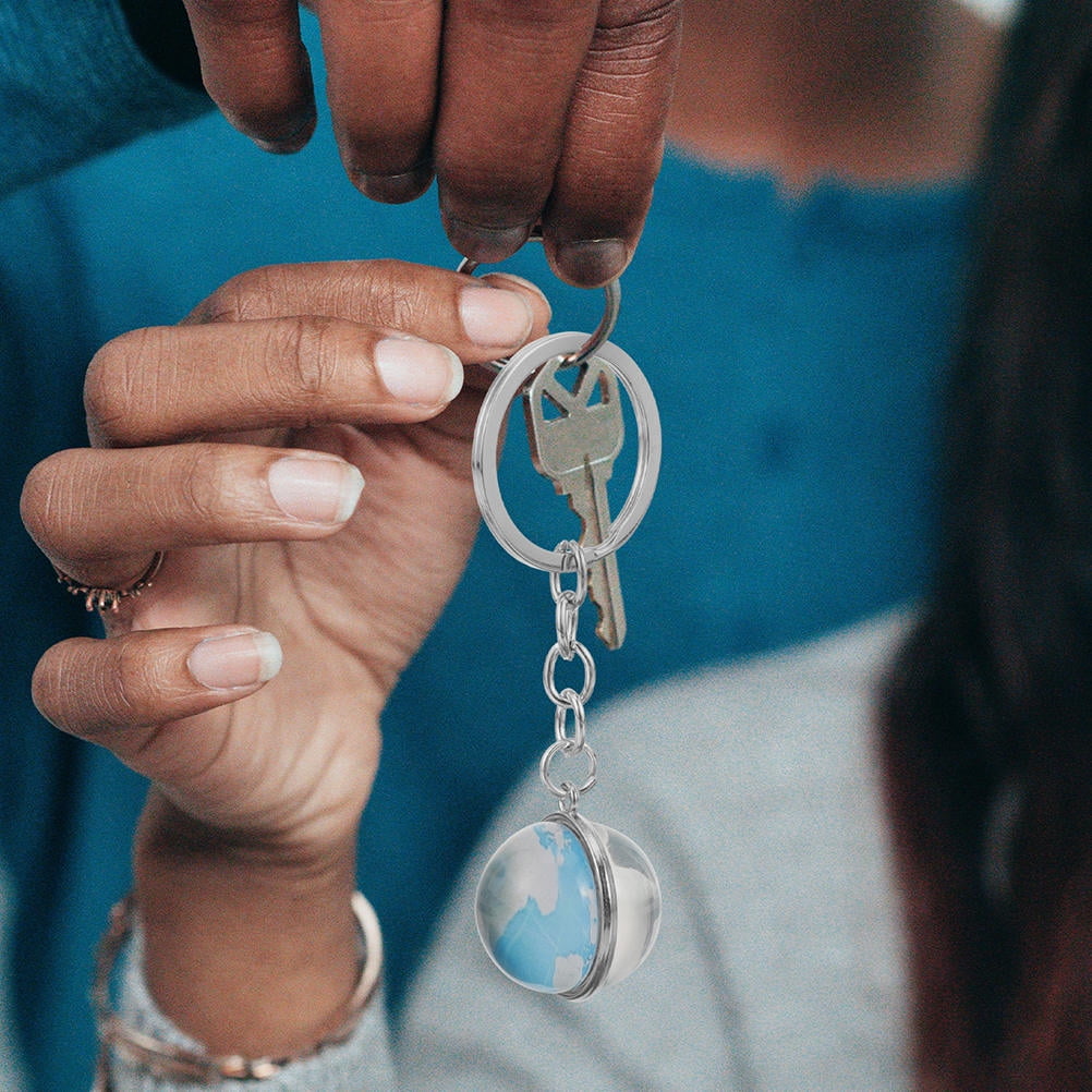 Hemoton 5Pcs World Globe Keychains Party Favors Globe Gift Keychain ...